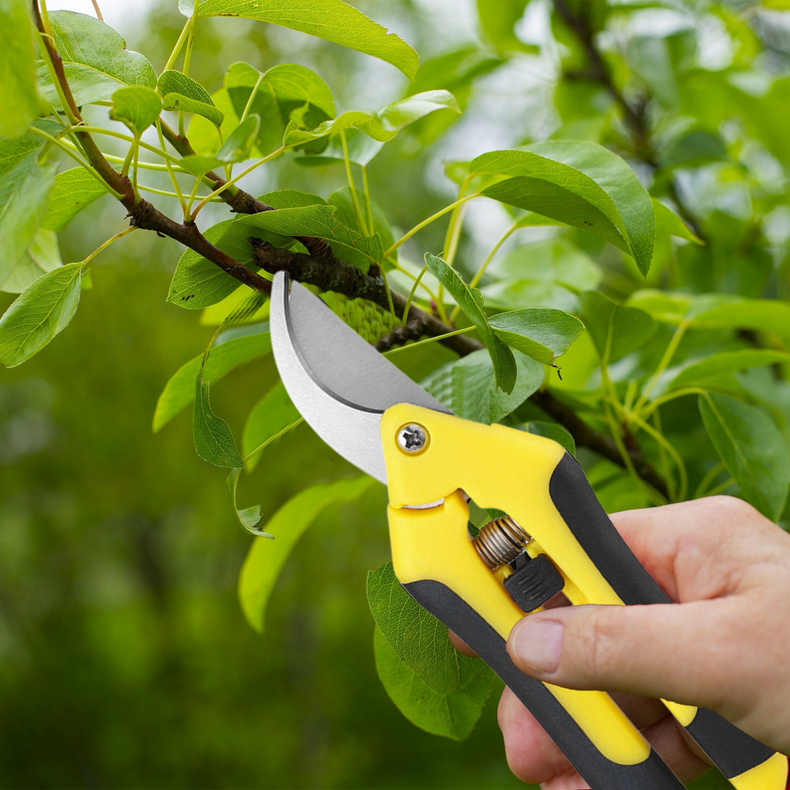 LmnLft Stainless Steel Garden Pruning Shears - Bypass Pulley Lever Hand ...