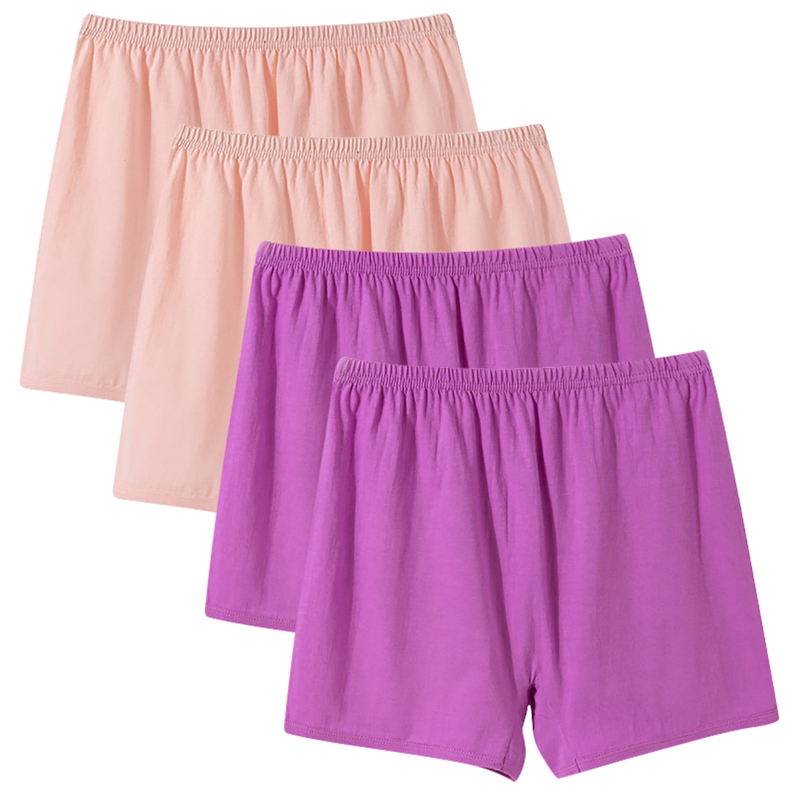 Lmnyox 4 Pack Women s Cotton Boxer Shorts Soft Full Coverage Boy Shorts Comfortable High Waist Underwear Walmart
