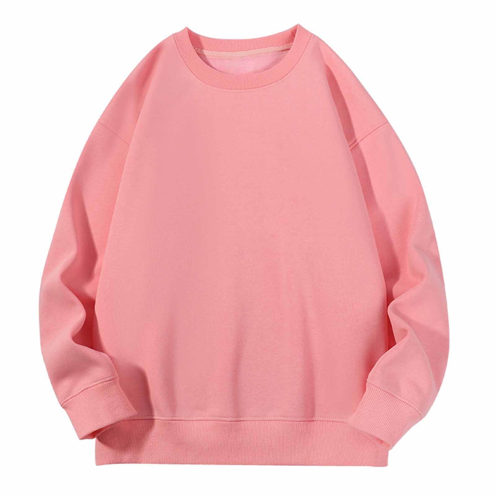 Lmnyox Basic Sweatshirts for Women Winter Casual Fleece Lined Thermal ...