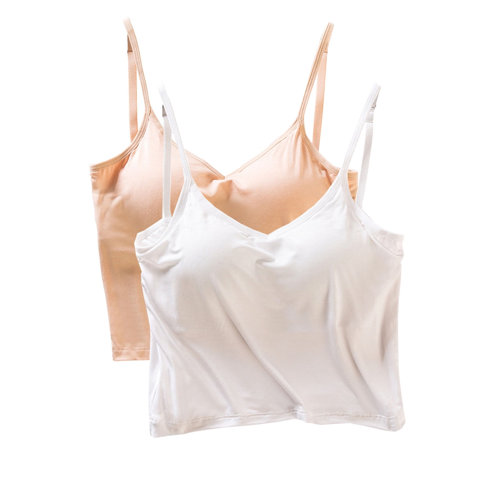 Lmnyox Crop Camisole Tops for Women No Underwire Spaghetti Strap Tank ...