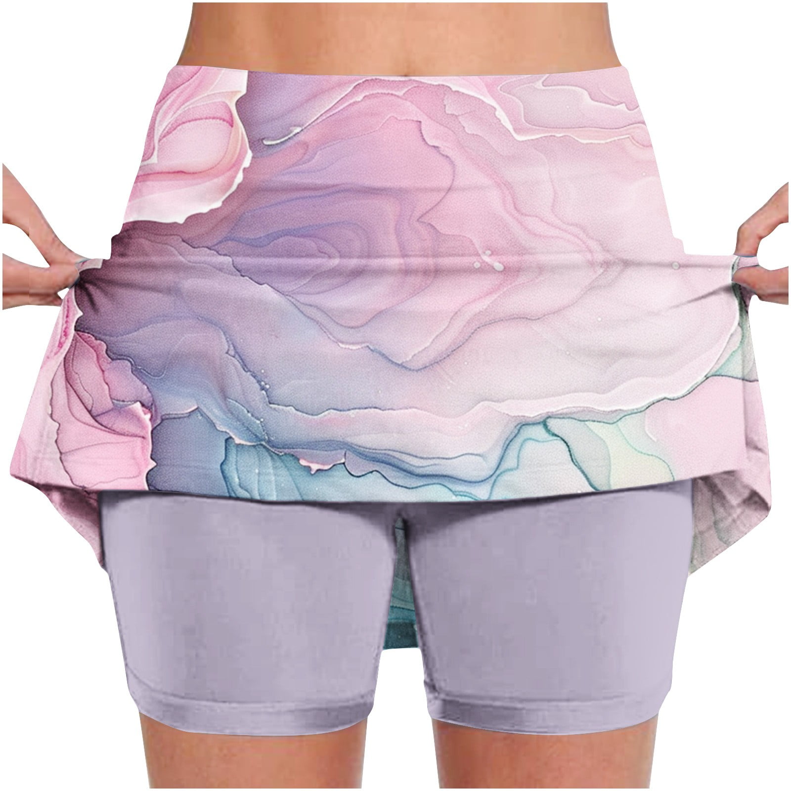 Lmnyox Summer Tennis Skirts for Women High Waist Running Skorts ...