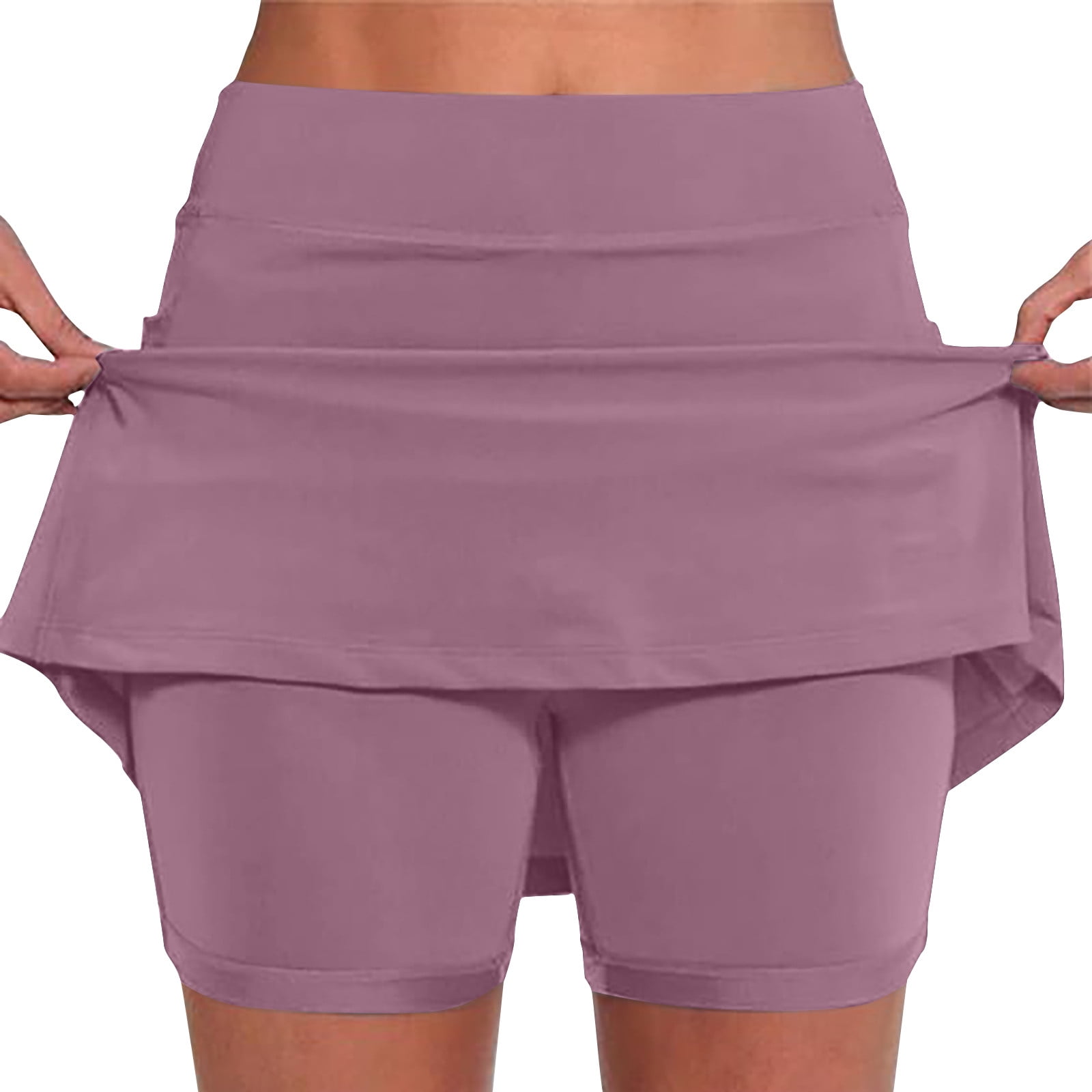 Lmnyox Women's Athletic Skorts Lightweight Skirt with Shorts Underneath ...