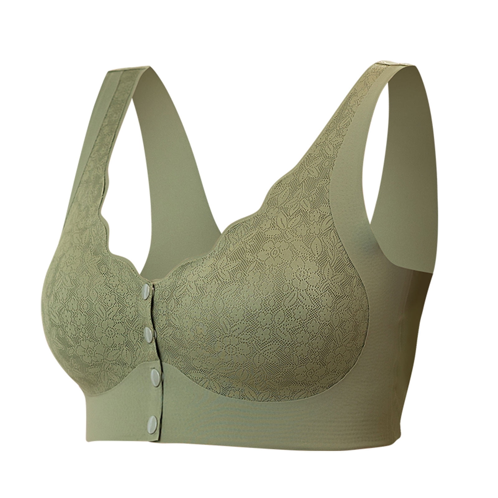 Lmnyox Women's Bras Wireless Front Closure Push Up Bralettes Breathable ...