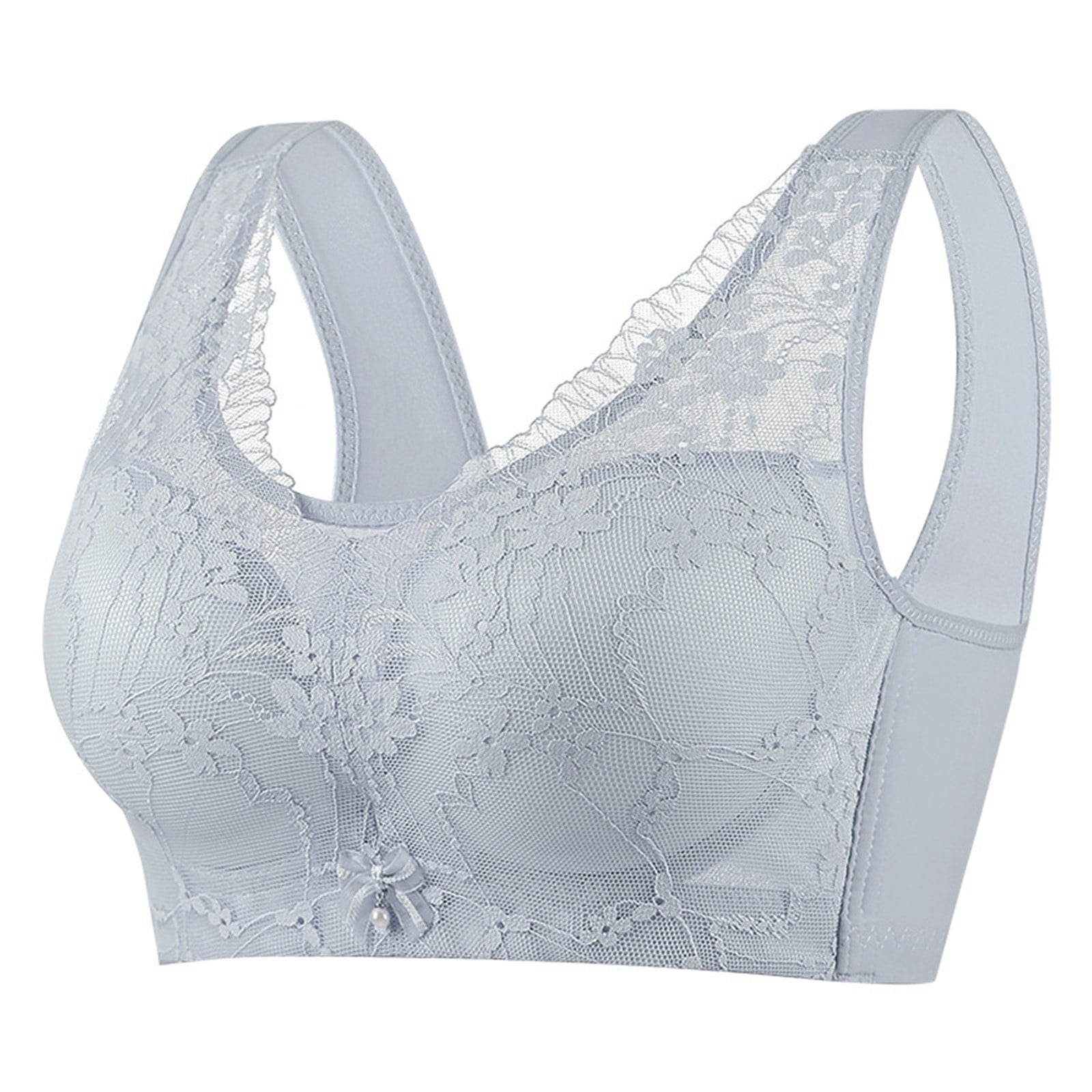 Lmnyox Women's Comfort Wireless Bras Push Up Lace Bra Full Coverage ...