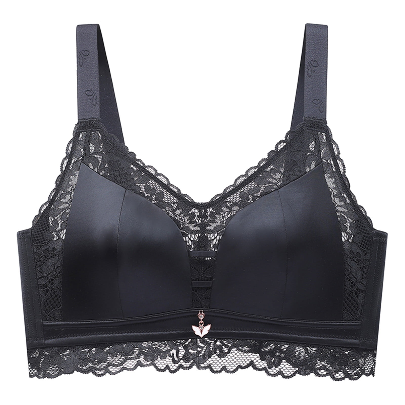 Lmnyox Women's Lace Wireless Bras Comfort Full Coverage Support ...
