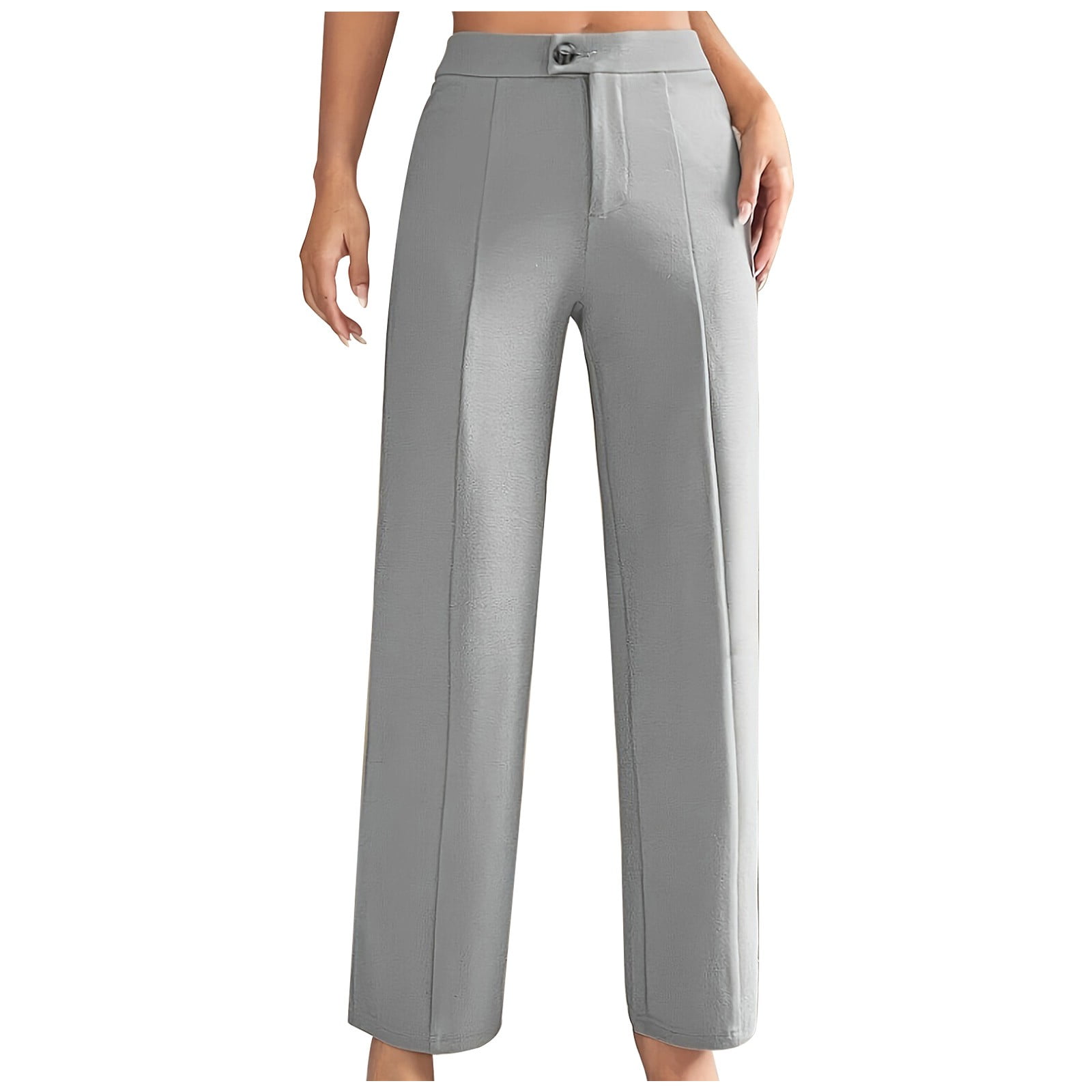 Lmnyox Women's Work Trousers High Waist Dressy Suit Pants with Pocket ...