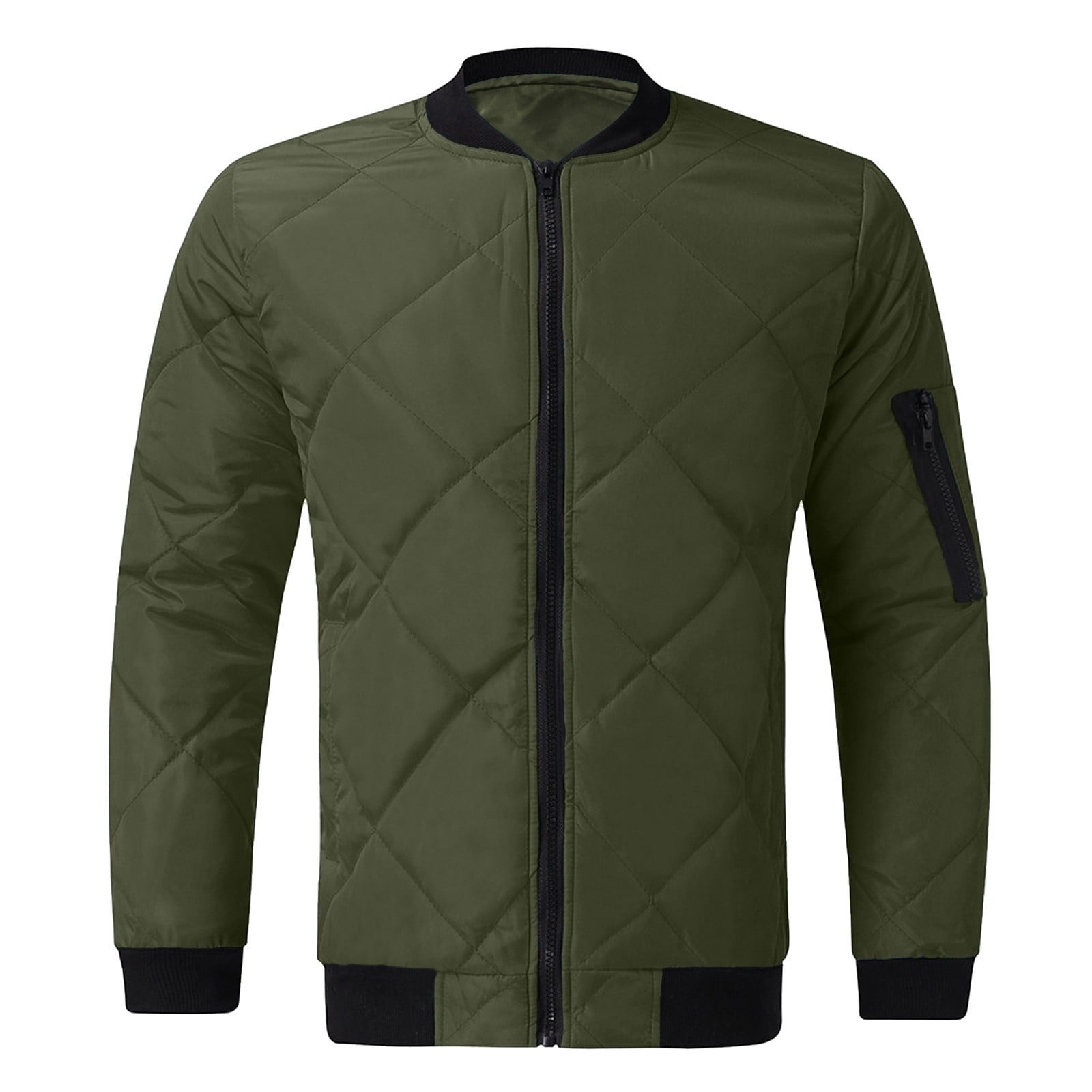 Lmnyox Women's Zip Up Quilted Jacket Long Sleeve Lightweight Thermal ...