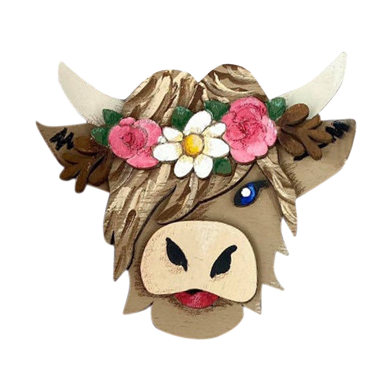 Lmueinov Cow Shaped Car Diffuser, Wooden Bull Cart Diffuser With Bow ...