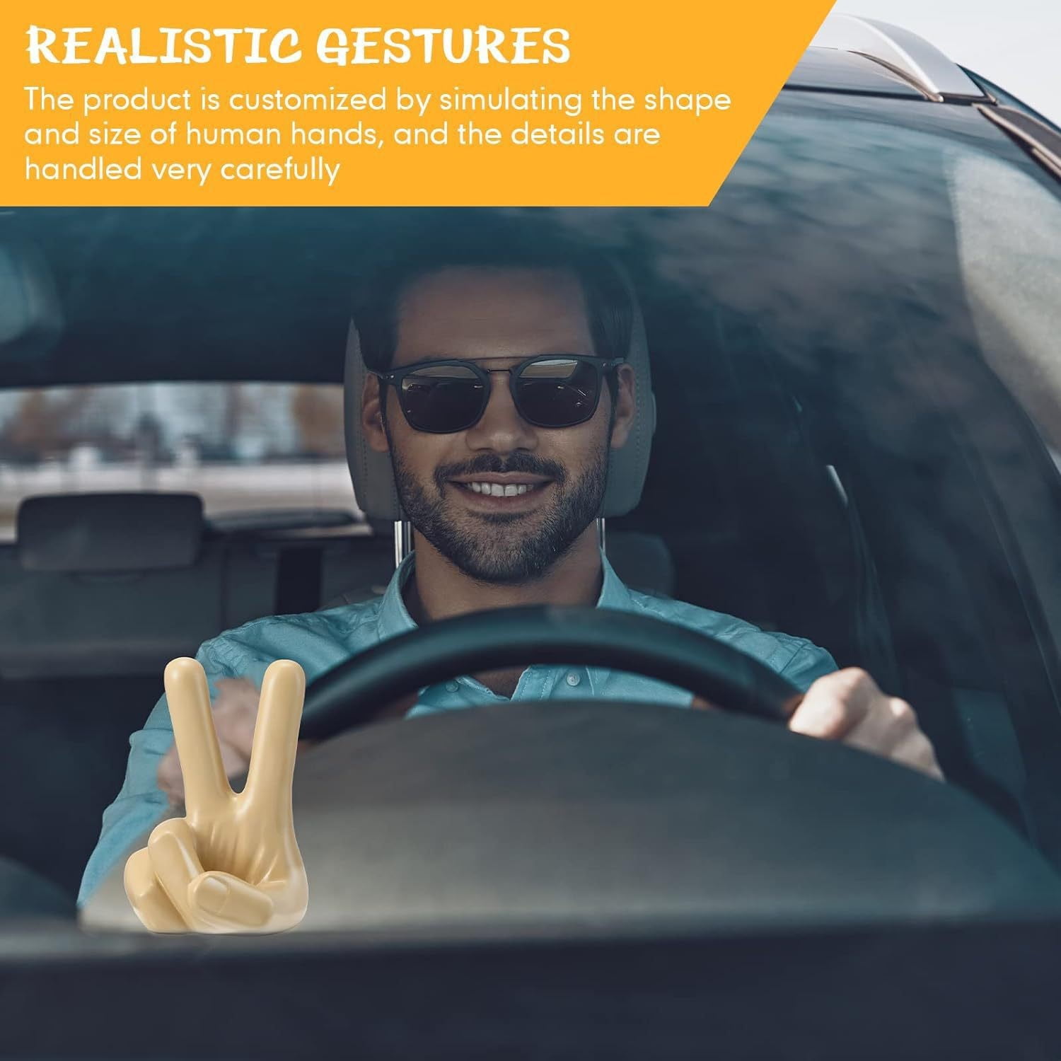 Lmueinov For Car Waving Activity Funny Auto Waving Hand Car Interior ...