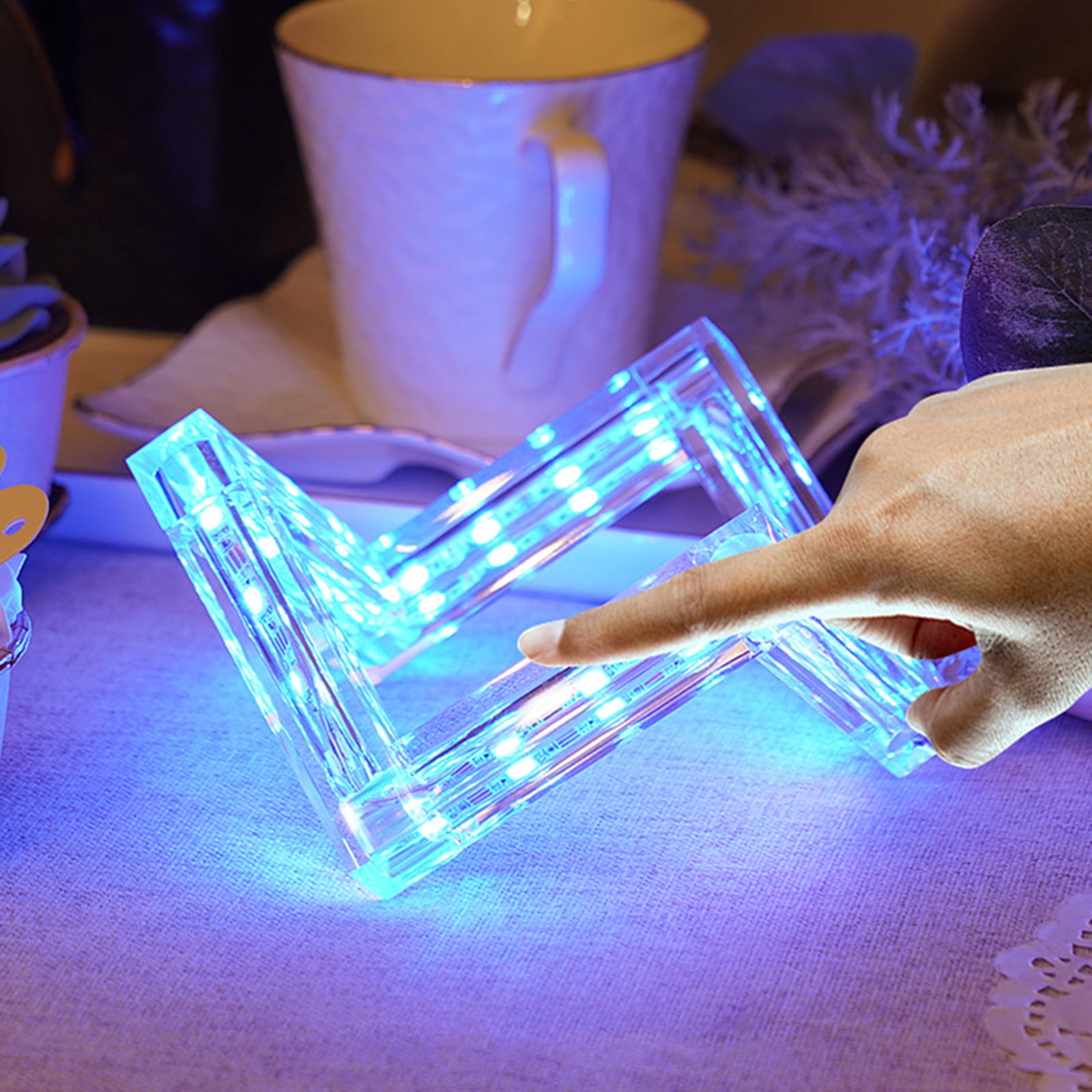 Lmueinov Geometric Design Bedroom LED Mood Light Music Sync Color ...