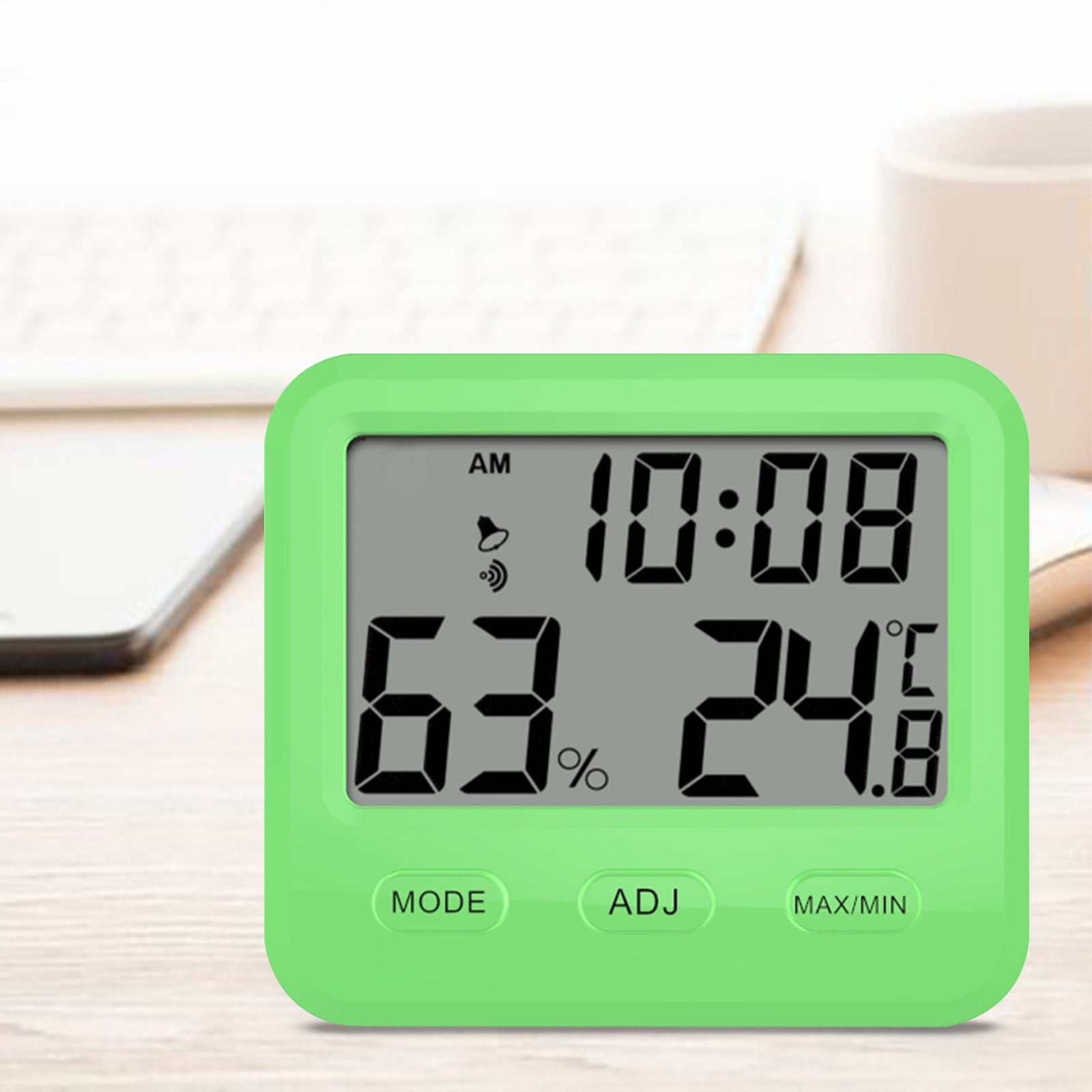 Lmueinov High Precision Temperature & Humidity Meter With Time Alarm ...