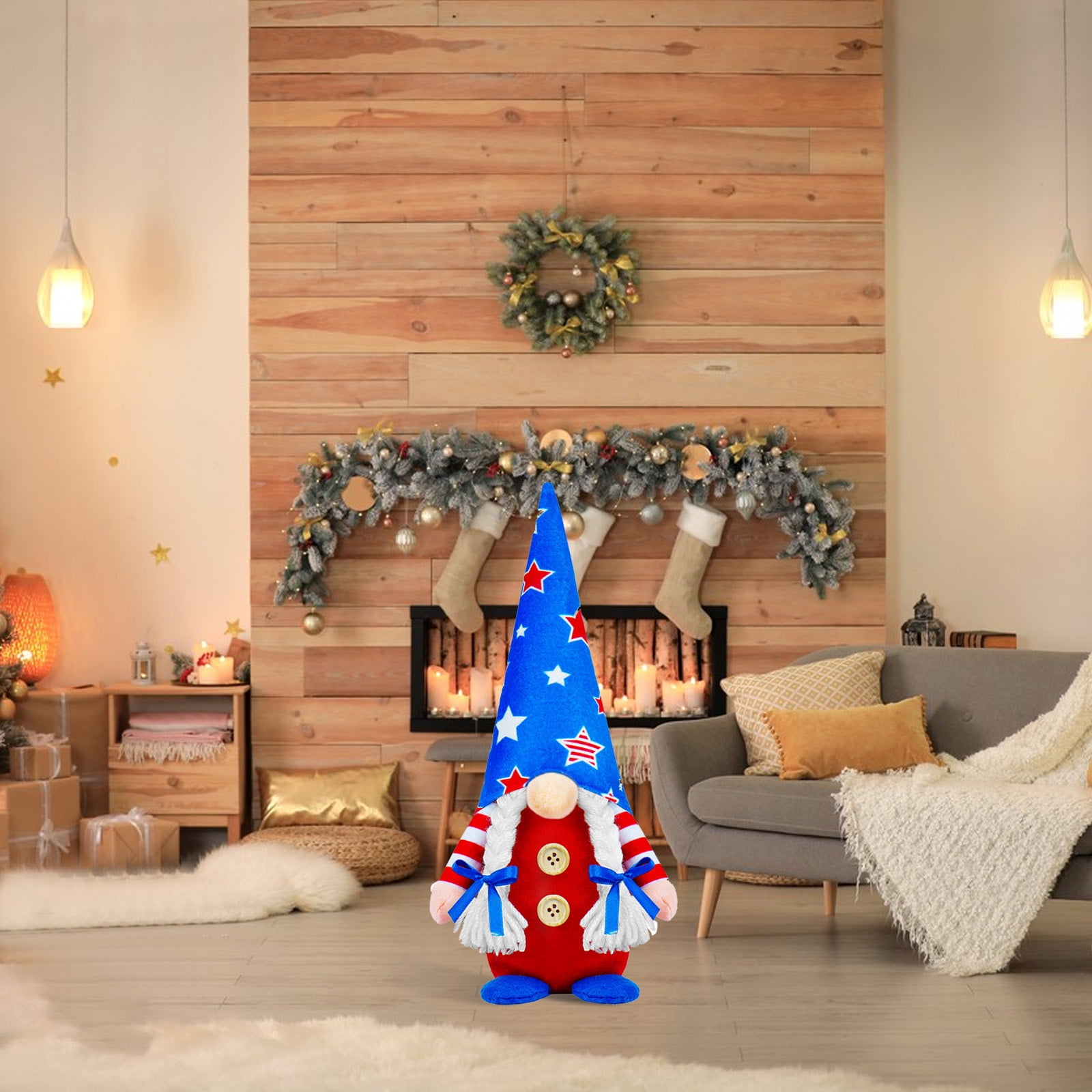 Lmueinov Independence Gnome Doll Patriotic Gnome 4th Of July Gnomes ...