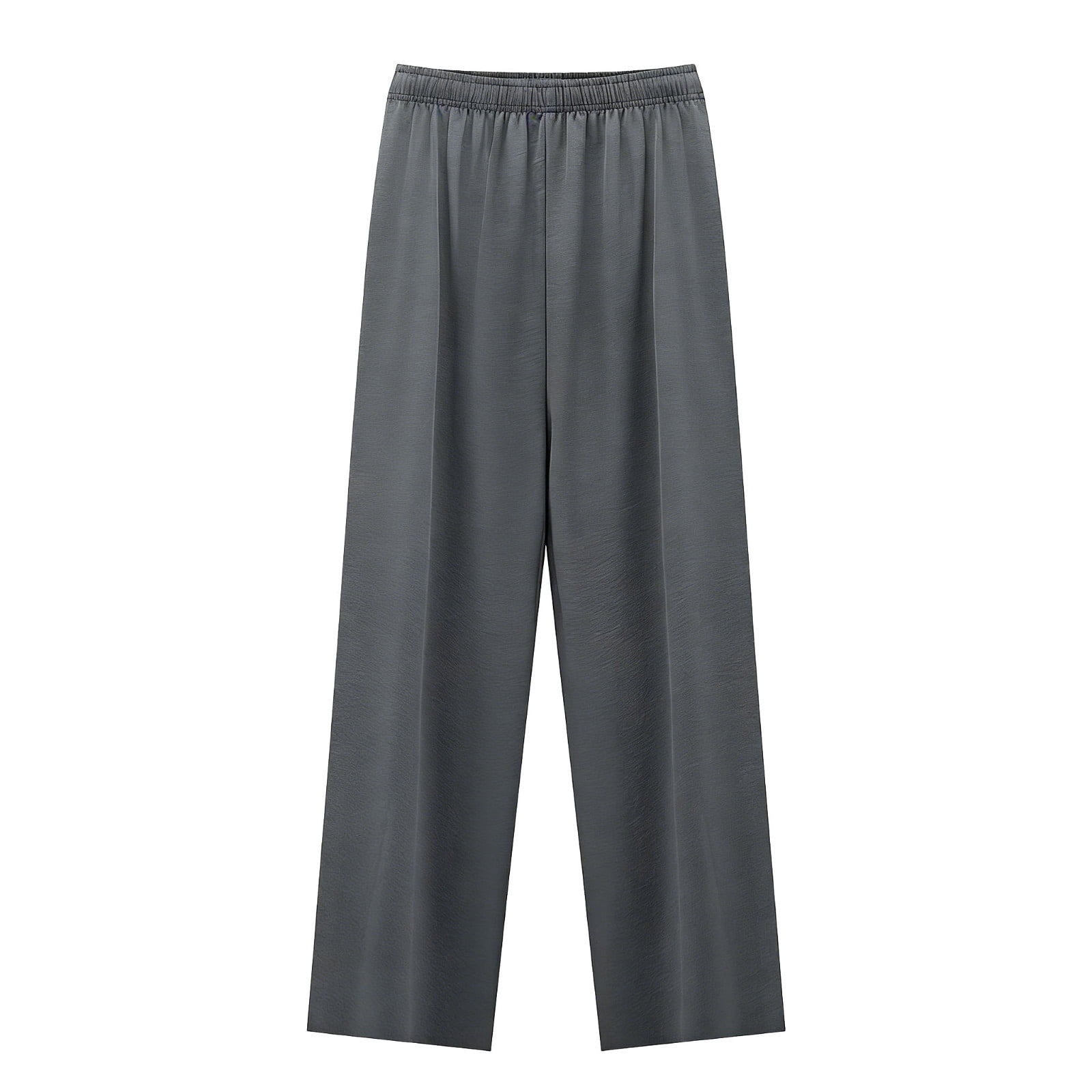 Lmueinov Men's Plus Size Elastic Waist Wide Leg Casual Pants, Polyester ...