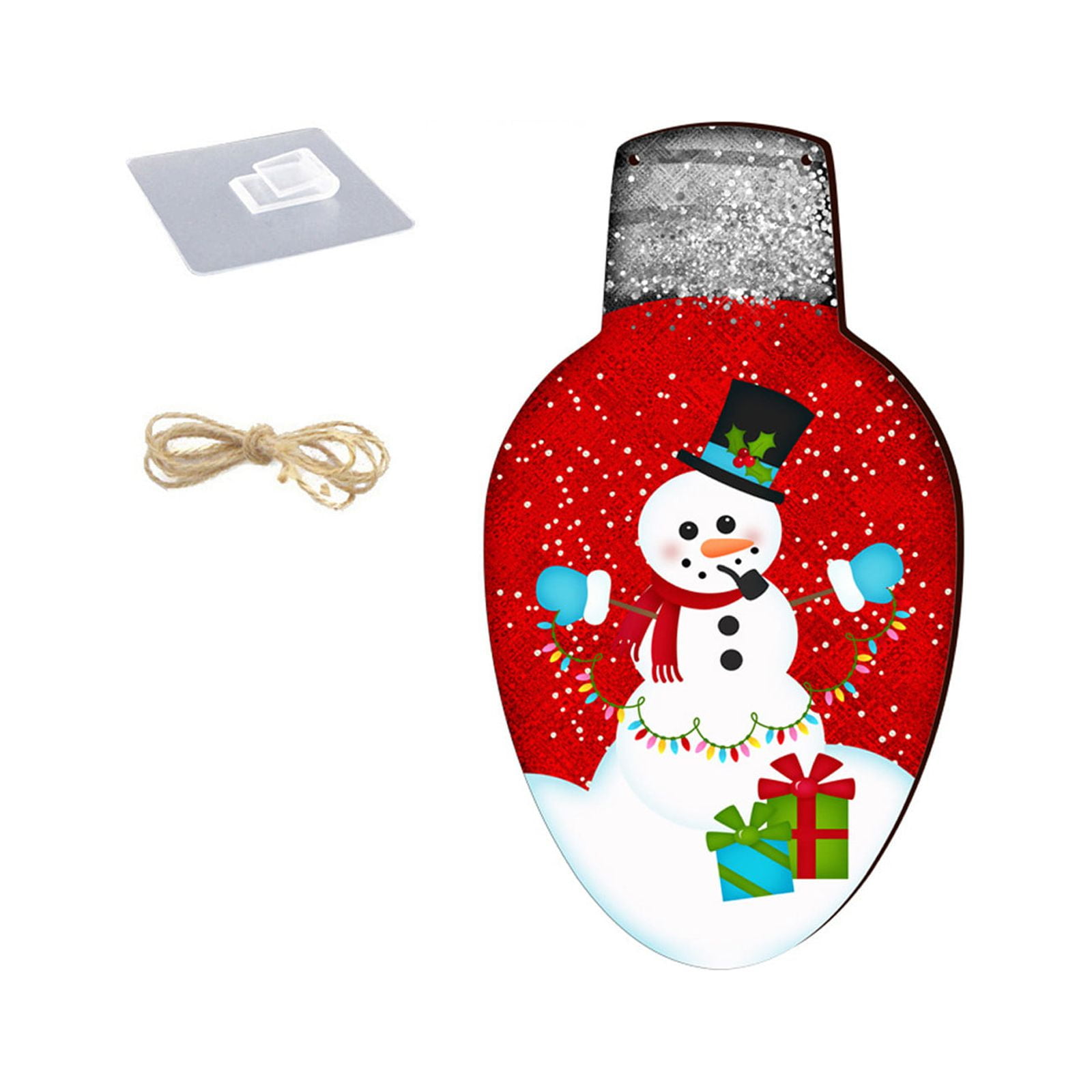 Lmueinov Merry Christmas Bulb Shape Decorations Christmas Sign For ...