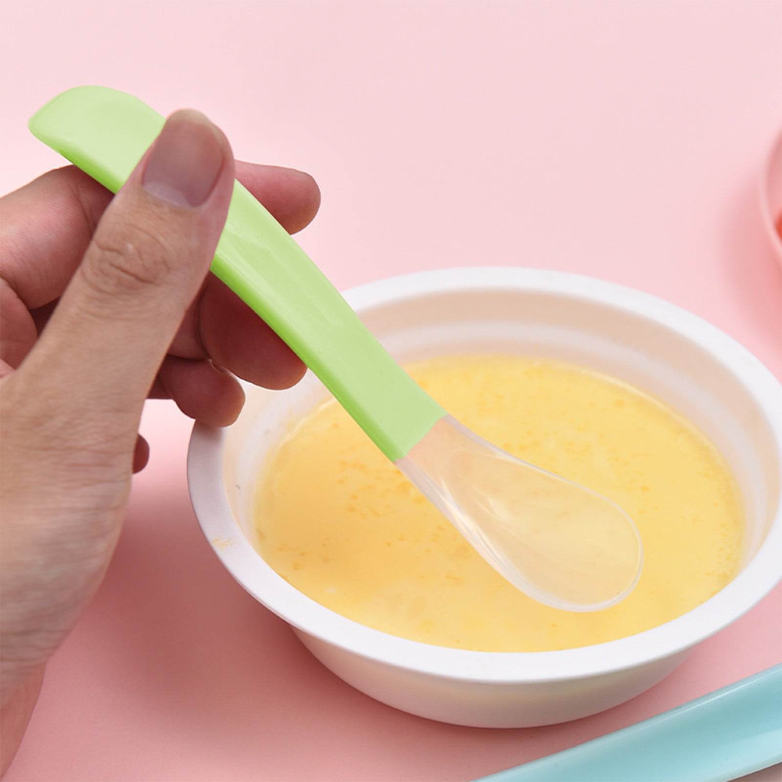 Lmueinov Silicone Baby Spoon | First Stage Infant Soft Spoons for Kids ...
