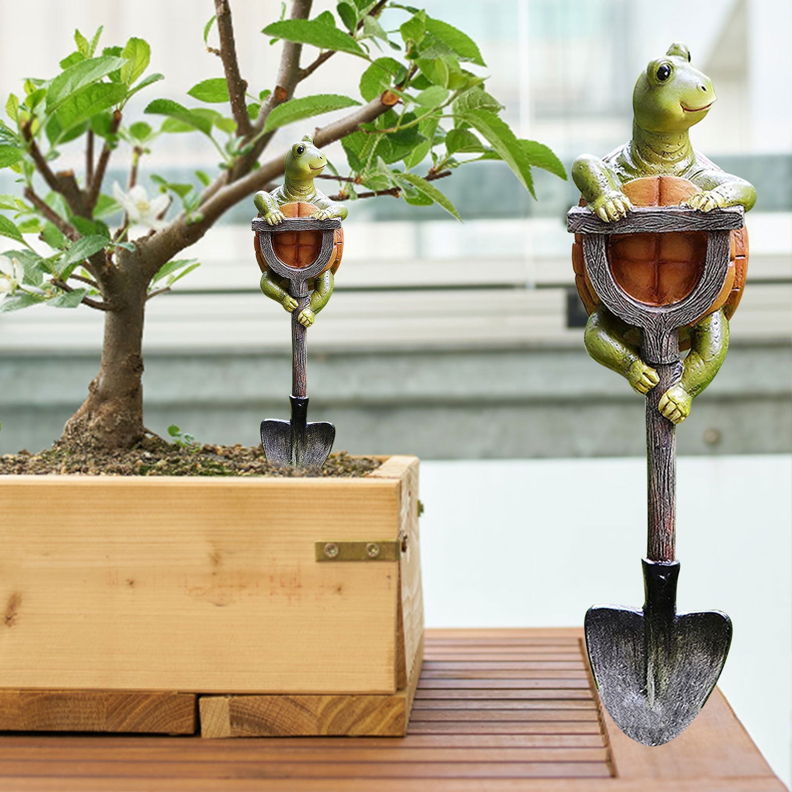 Lmueinov Turtle On Shovel Resin Insert Plaque Decoration Ornament Home ...
