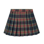 SILVERCELL Pleated Plaid Mini Skirt for Girls Casual Tennis A Line ...
