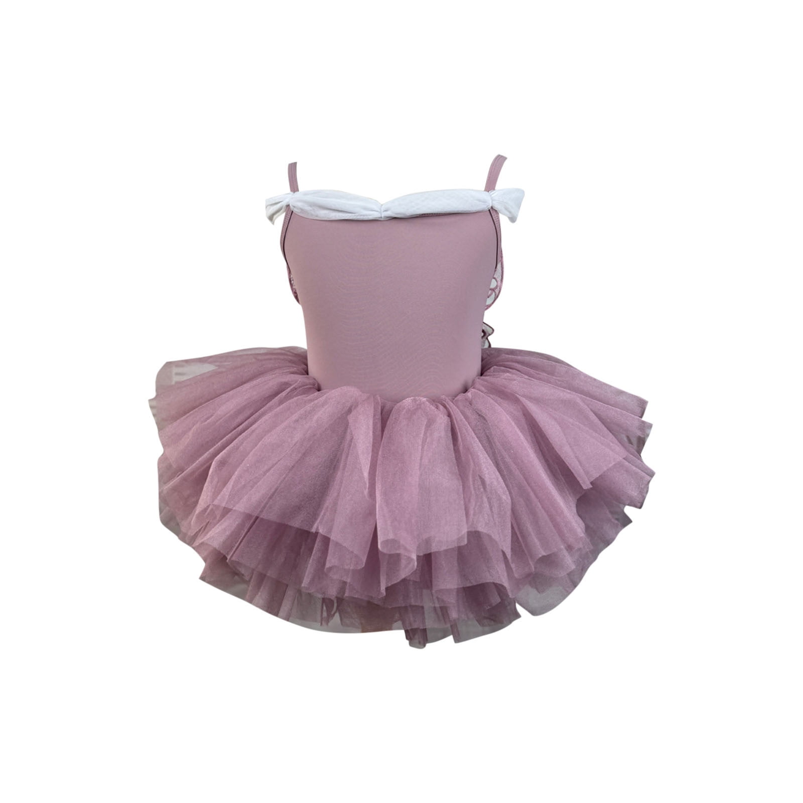 Lndajk Toddler Ballet Dress with Butterfly Wing Back Sweetheart Neck ...