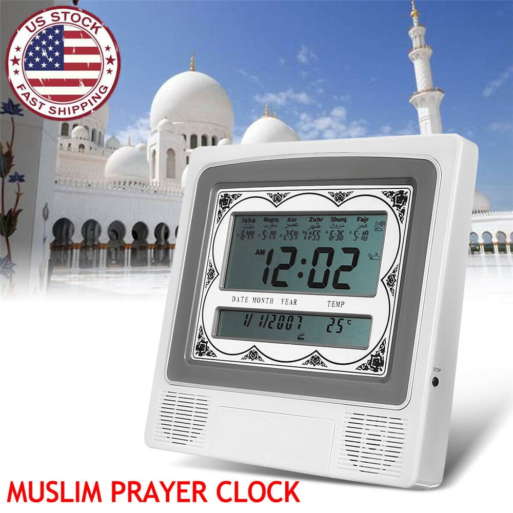 Lngoor LCD Automatic Digital Islamic Azan Muslim Prayer Alarm Wall ...