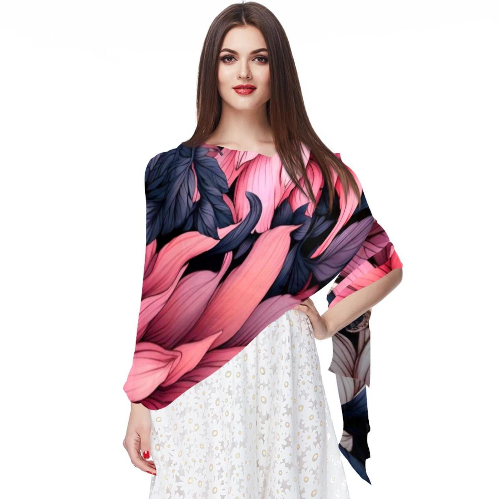 Lnk plants Light and Breathable Chiffon Yarn Silk scarf for Women ...