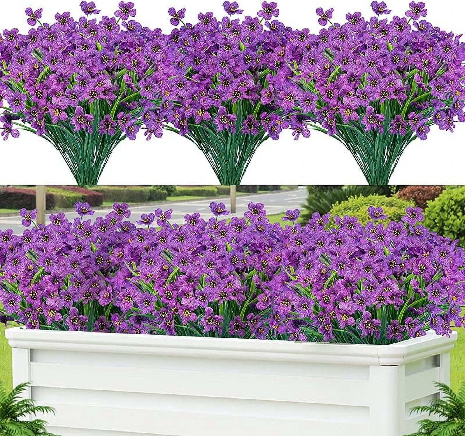 Lnoicy Artificial Greenery Plants Outdoor UV Resistant Fake Plants ...