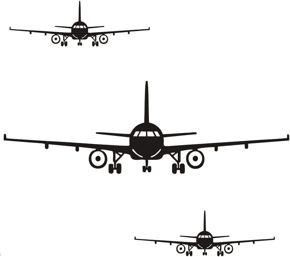 Lnrkai 3Pcs Airplane Wall Decor Stickers, DIY Removable Aircraft Wall ...