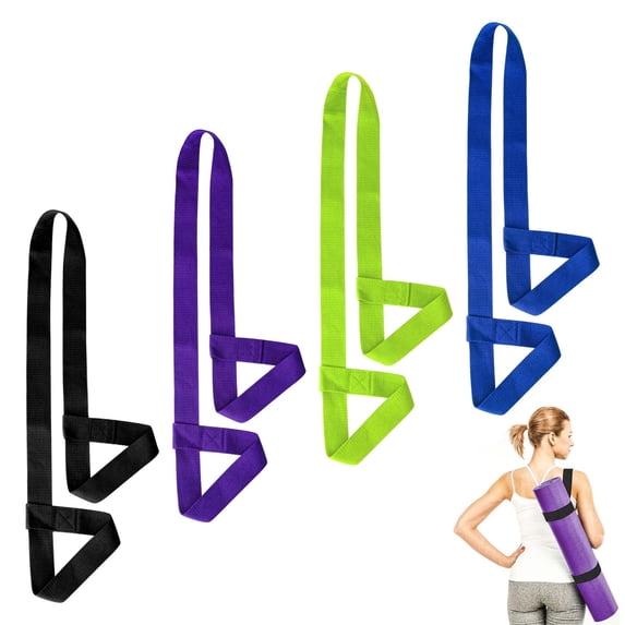 Lnrkai 4 pack Yoga Mat Straps, Durable, Adjustable, Non-Slip Stretching ...