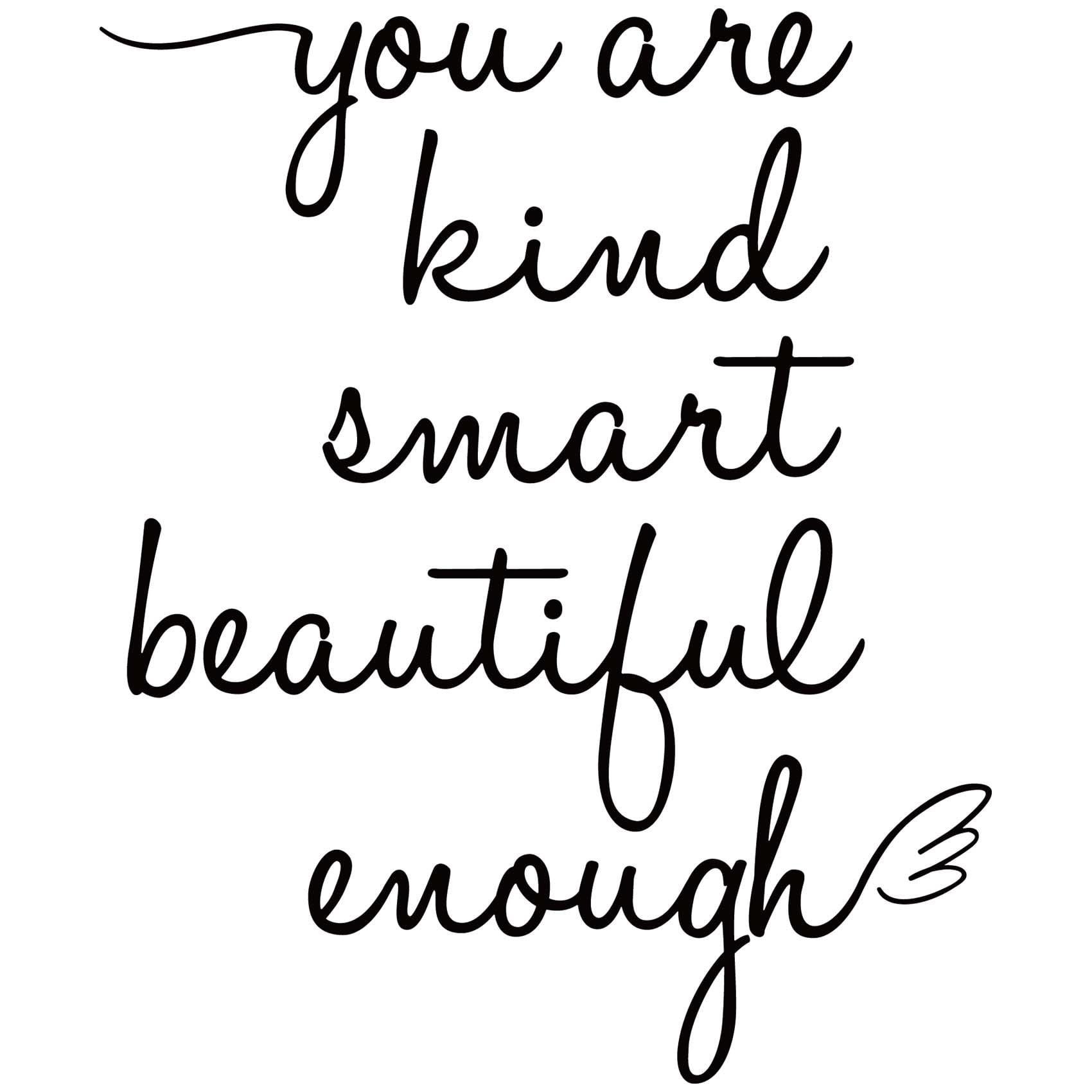 Lnrkai Bathroom Mirror Decals Sticker, You Are Kind Smart Beautiful ...