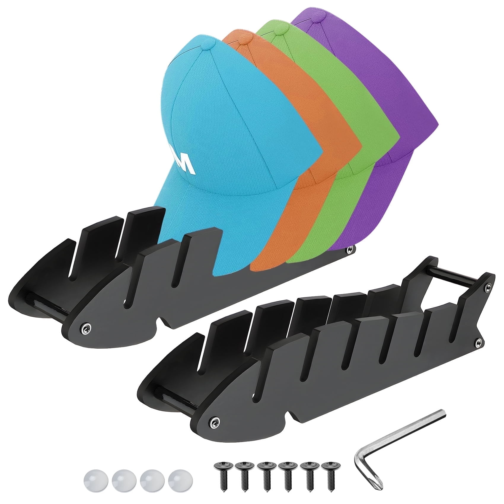 Lnrkai 2 Pack Hat Stand for Baseball Caps, Bamboo Hat Rack Organizer ...