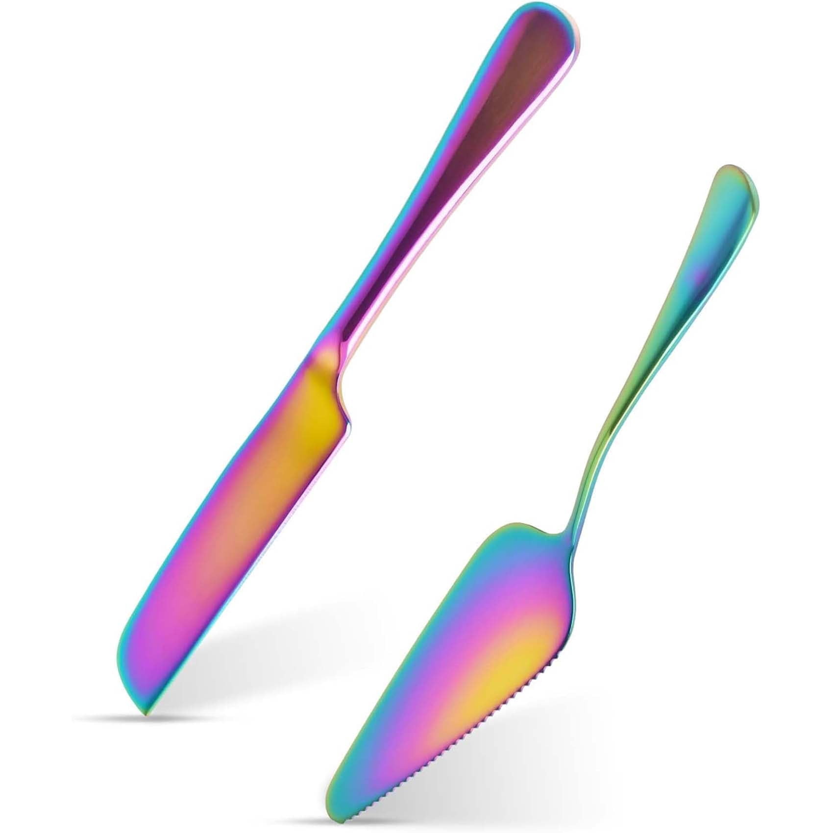 Stainless Steel Cake Knife and Server Set for Weddings, Birthdays ...