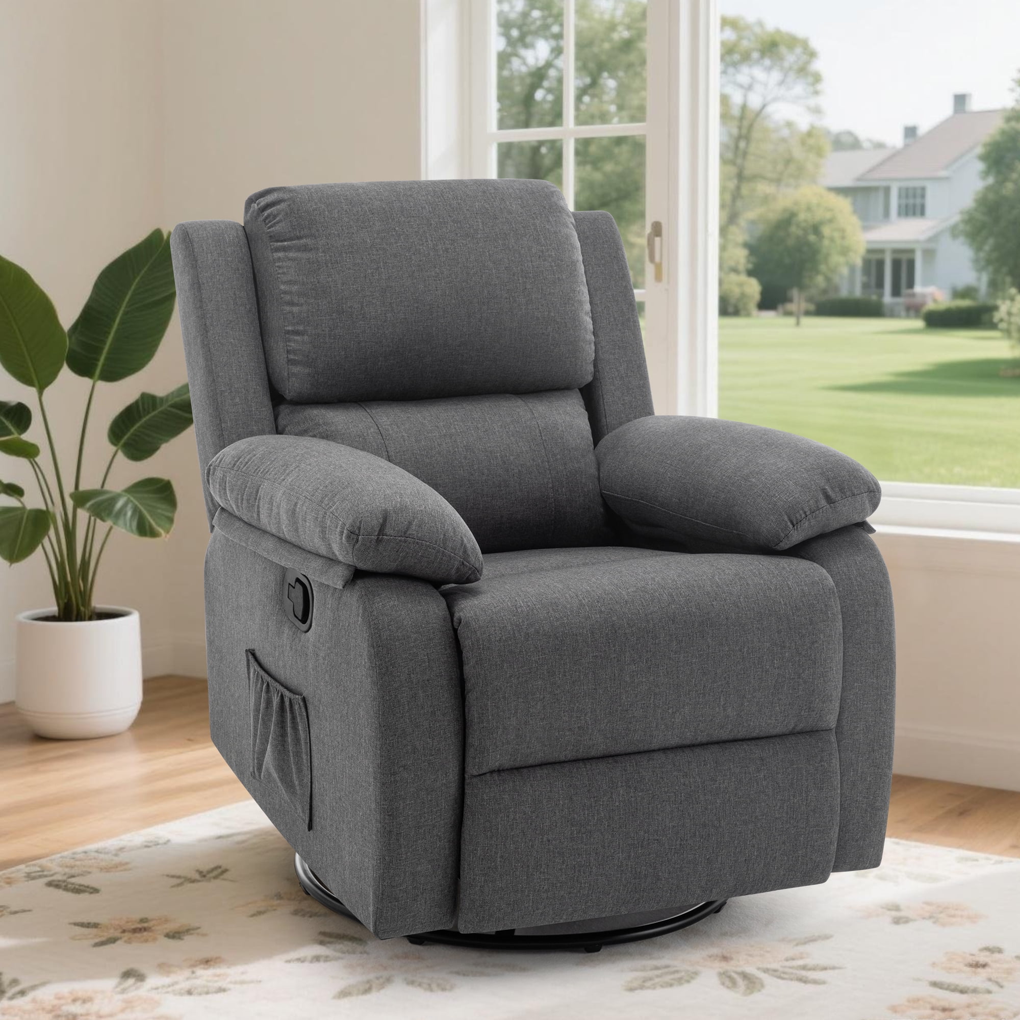 Lnsenfin Swivel Rocker Recliner Chair Small Recliners for Small Spaces ...