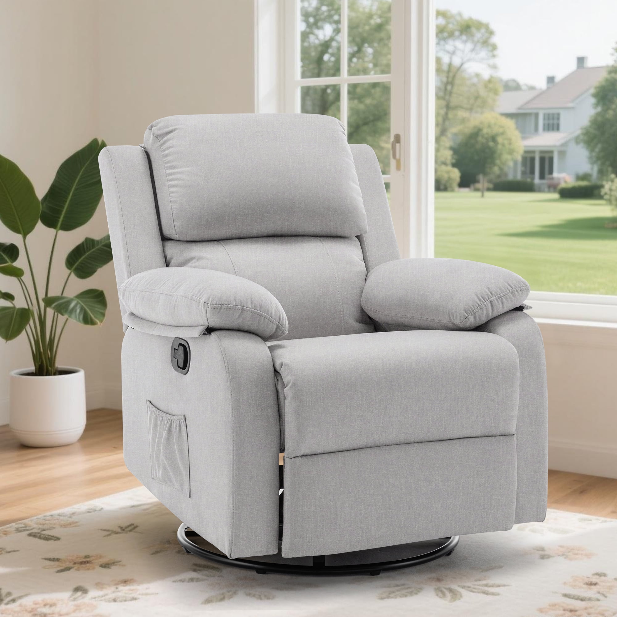 Lnsenfin Swivel Rocker Recliner Chair Small Recliners for Small Spaces ...
