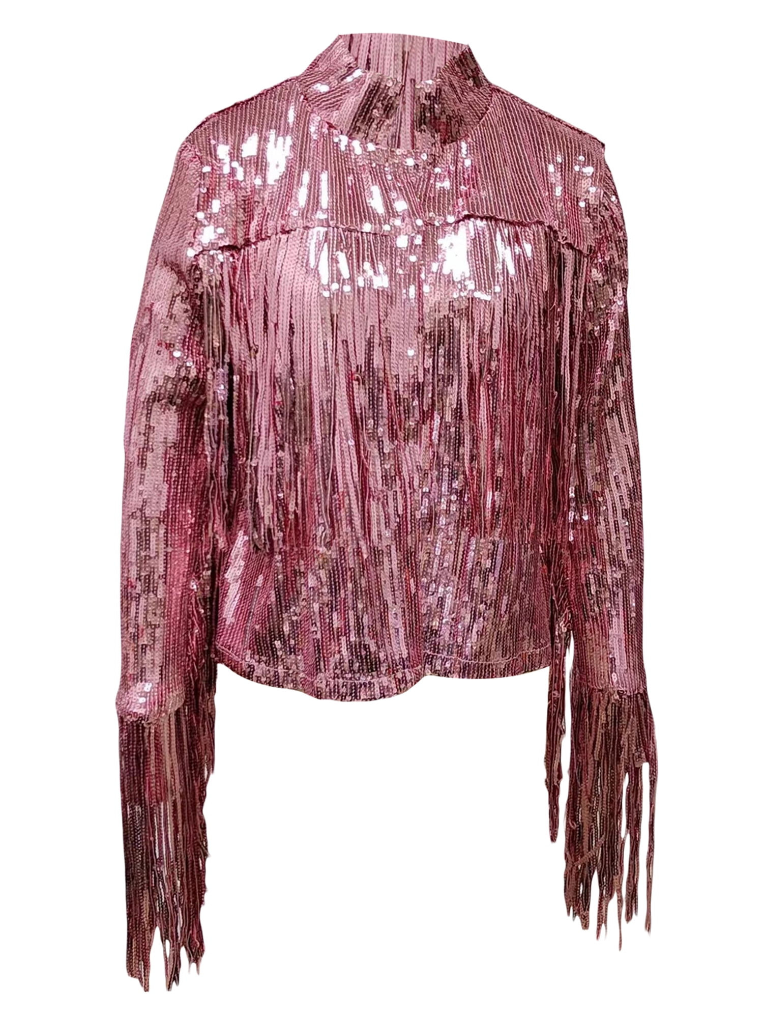 Lnzyyephy Women's Sequin Party Jackets Sparkly Long Sleeve Open Front ...