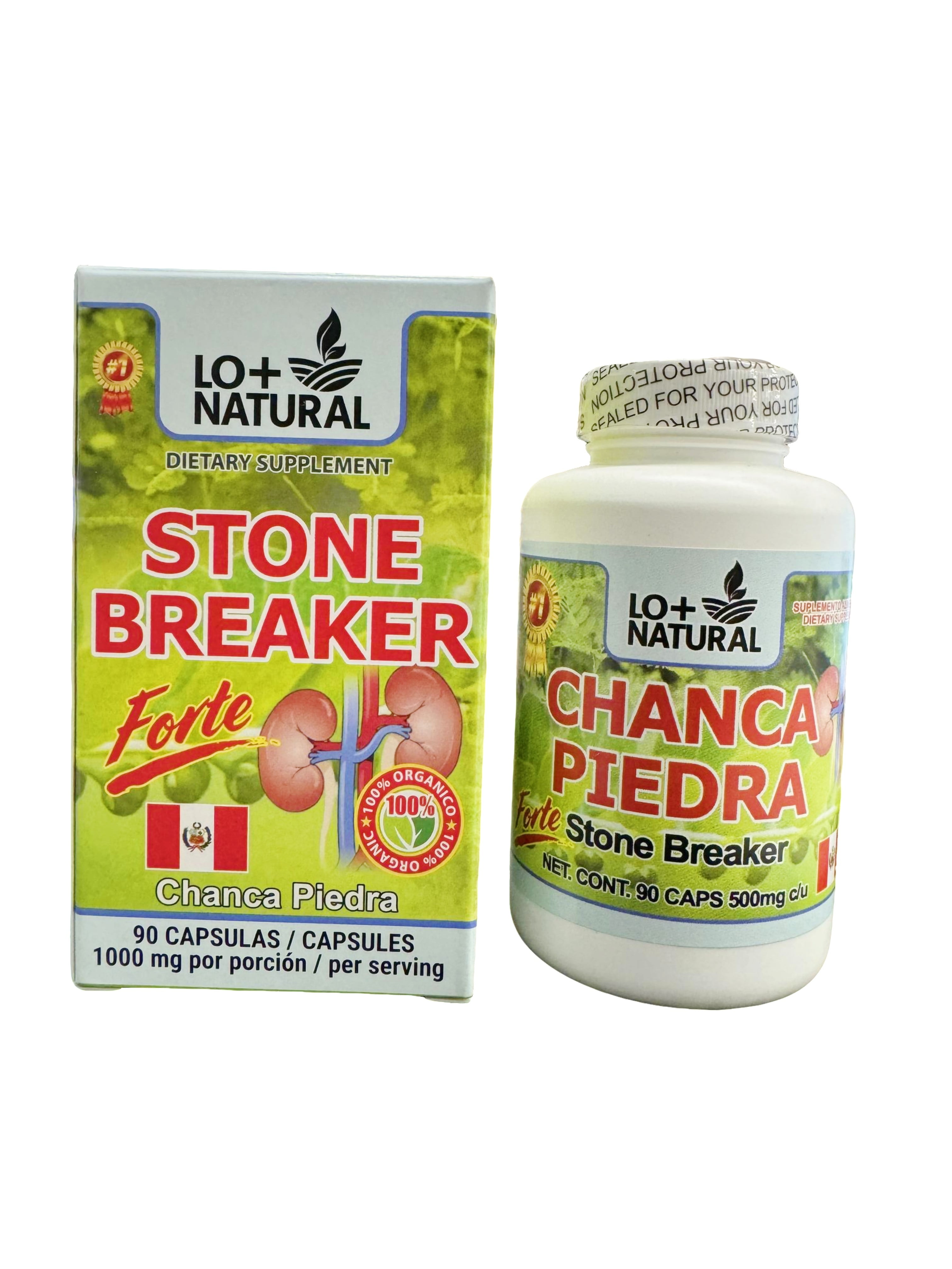Lo+Natural Stone Breaker Forte 90 Capsules (Chanca Piedra) 1000mg per ...