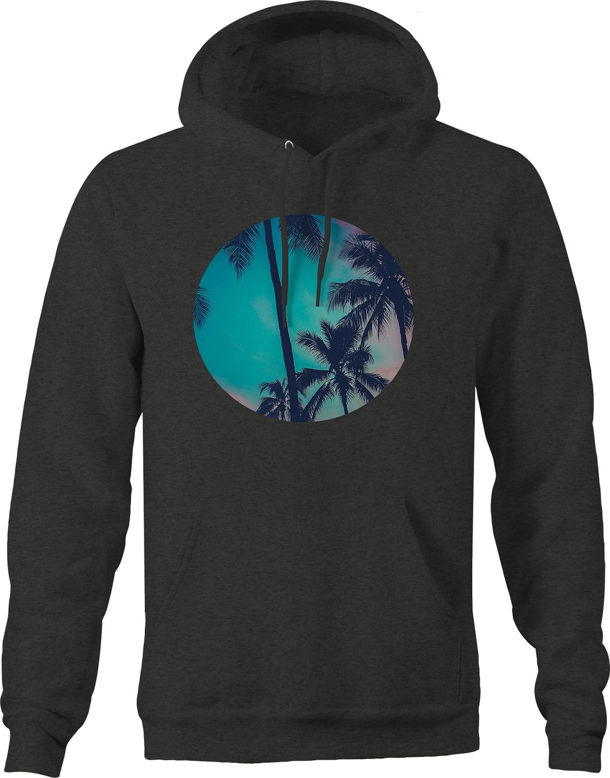 Lo-fi Mood Sky Palm Trees Sweatshirt for Men Small Dark Gray - Walmart.com