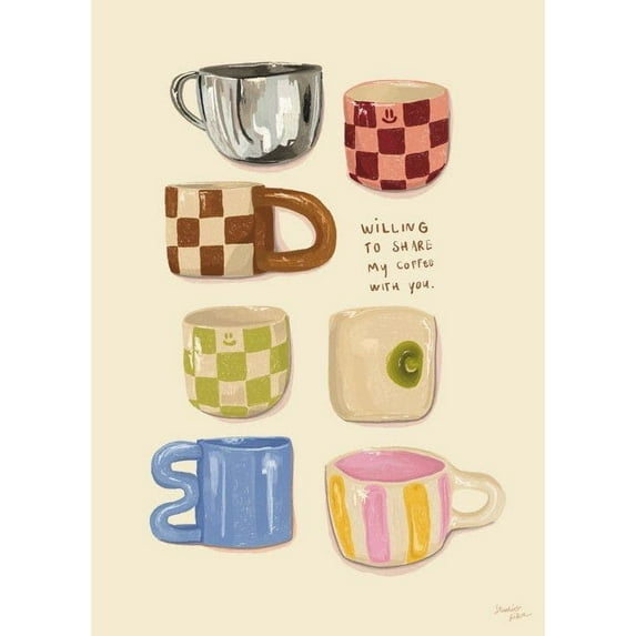 Loïs Langenberg, Willing To Share My Coffe With You Print Wall Art ...