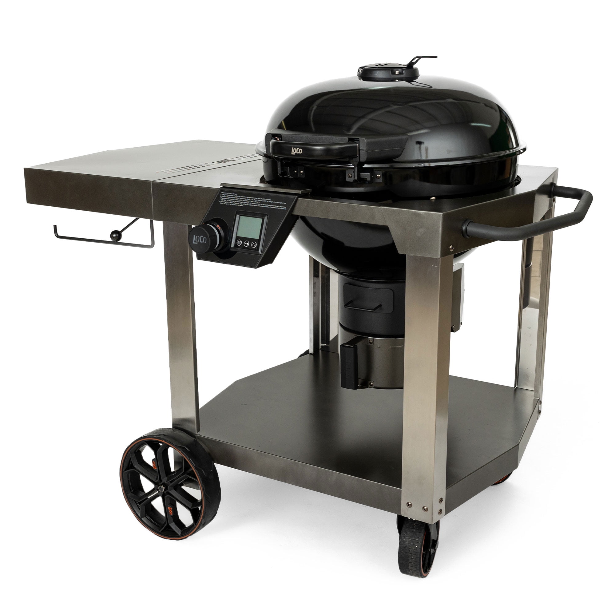 LoCo Cookers SmartTemp Kettle Grill with Cart, Use Charcoal or Wood, 22 ...