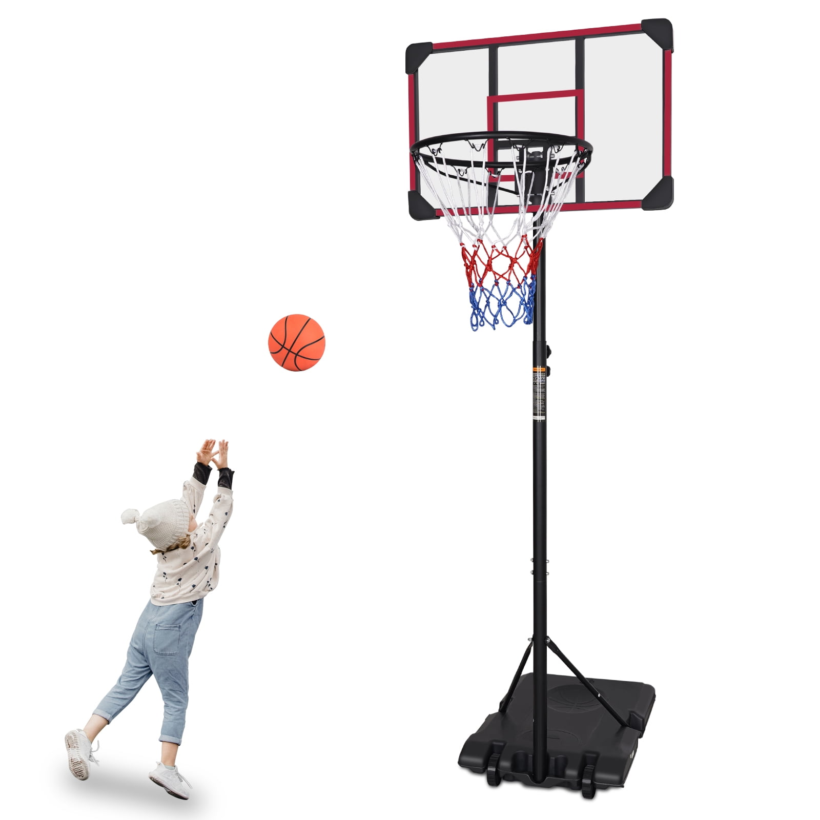 LoLado 28" Portable Basketball Goal System, Height Adjustable 5.6 to ...