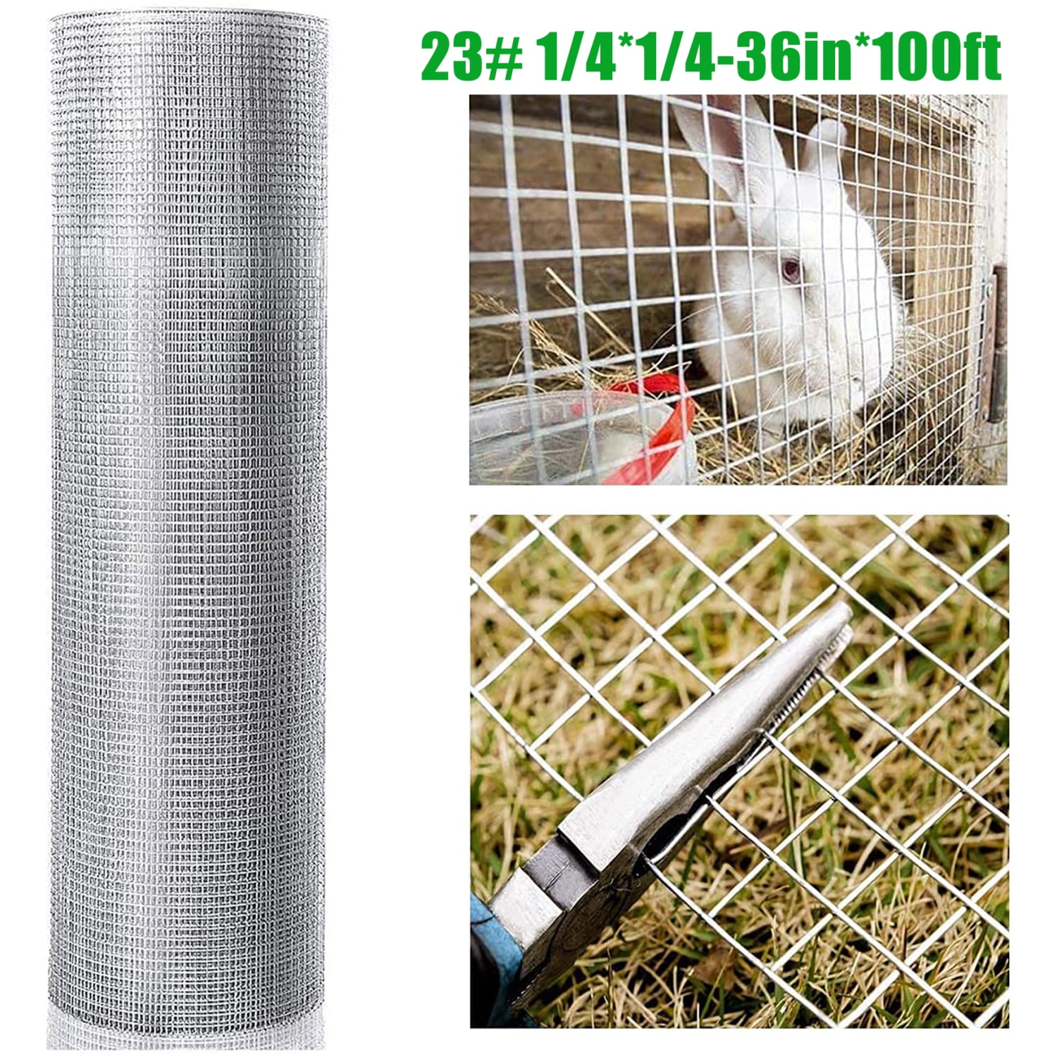 LoLado 36inx100ft 1/4 in 23 Gauge Hardware Cloth Welded Cage Wire ...