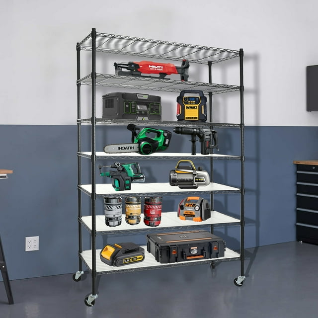 LoLado 7 Tier Wire Shelving Unit, 2450 LBS NSF Height Adjustable Metal ...