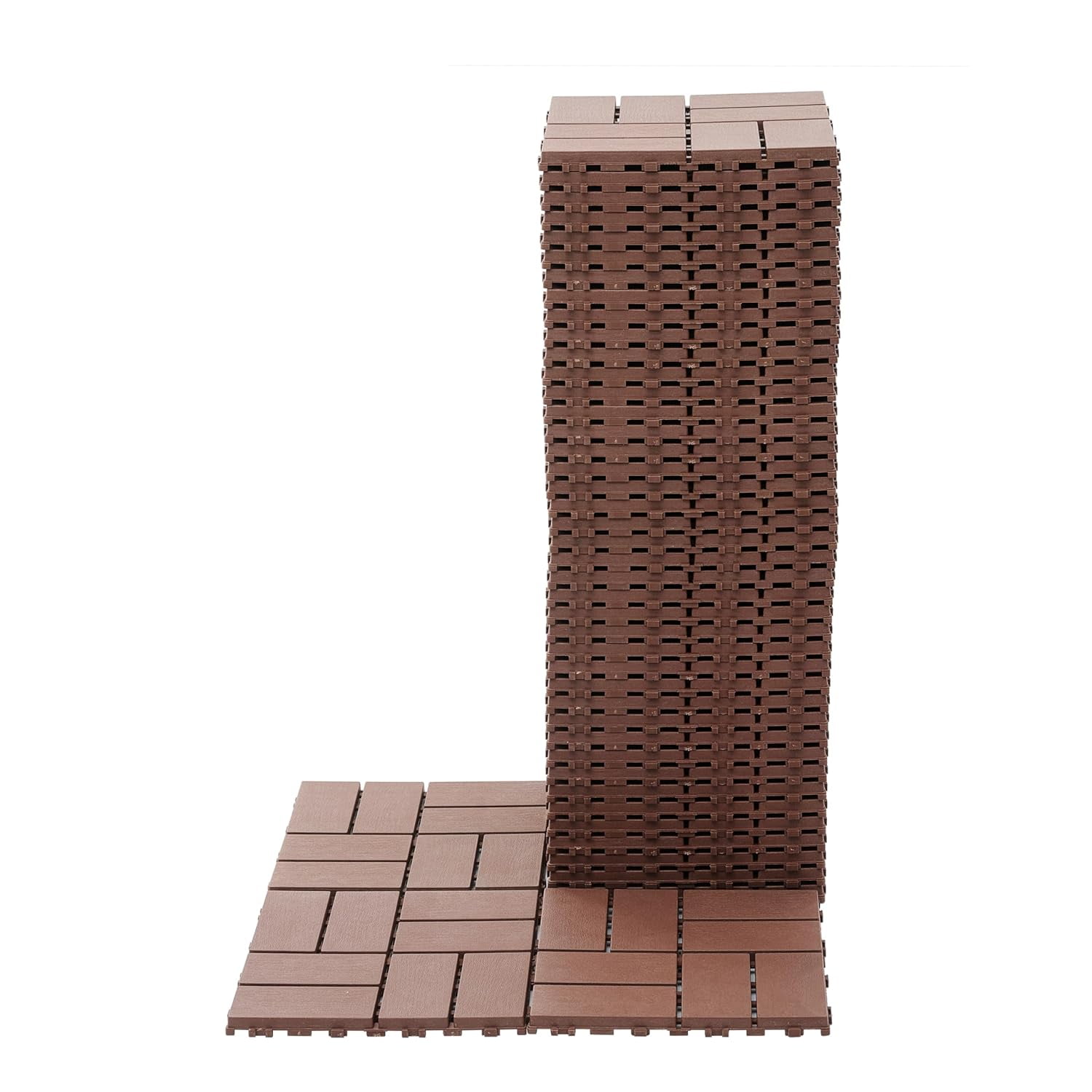 LoLado Plastic Interlocking Deck Tiles,44 Pack Patio Deck Tiles,11.8 ...