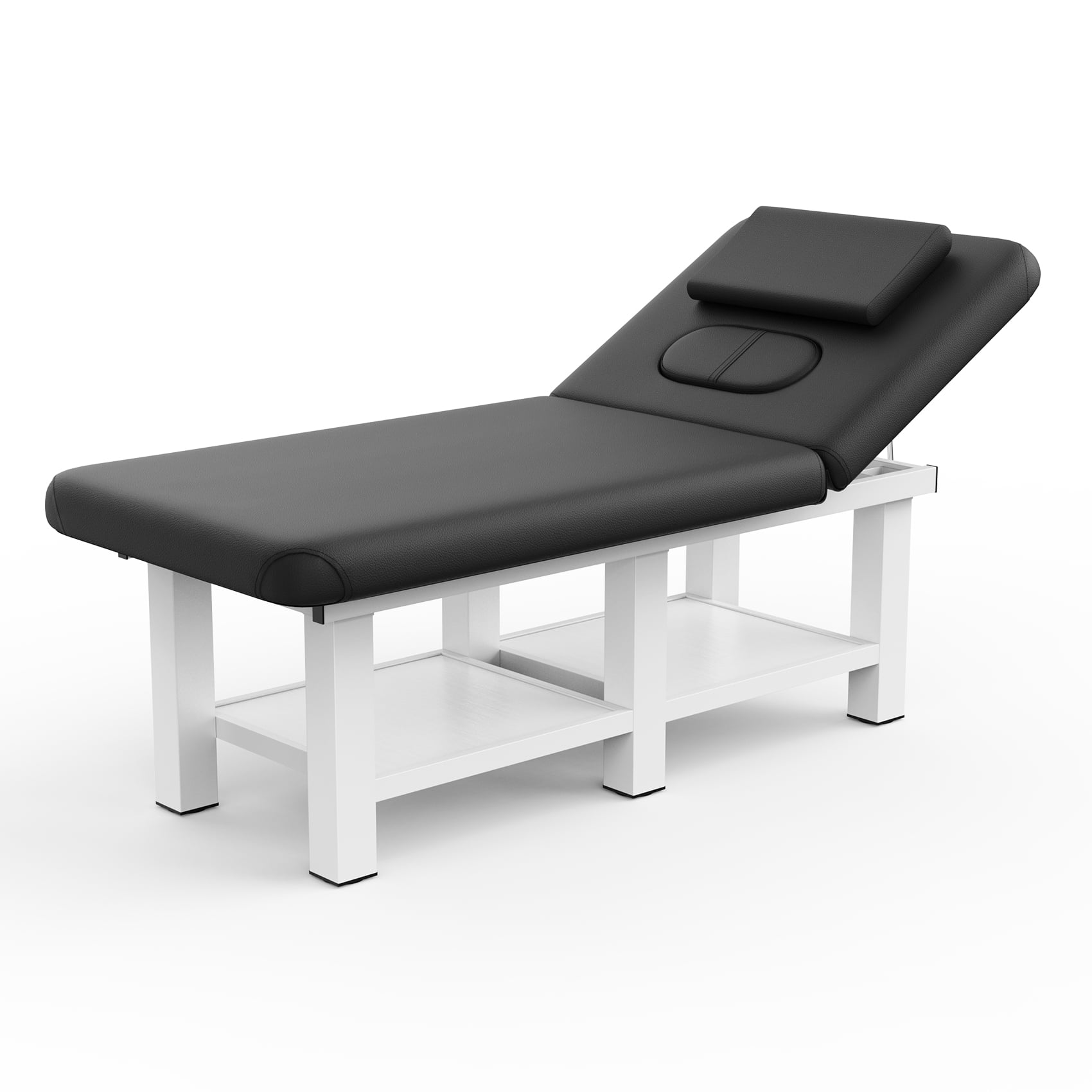 LoLado Stationary Massage Table, Esthetician Bed w/Facial Cradle, Metal ...
