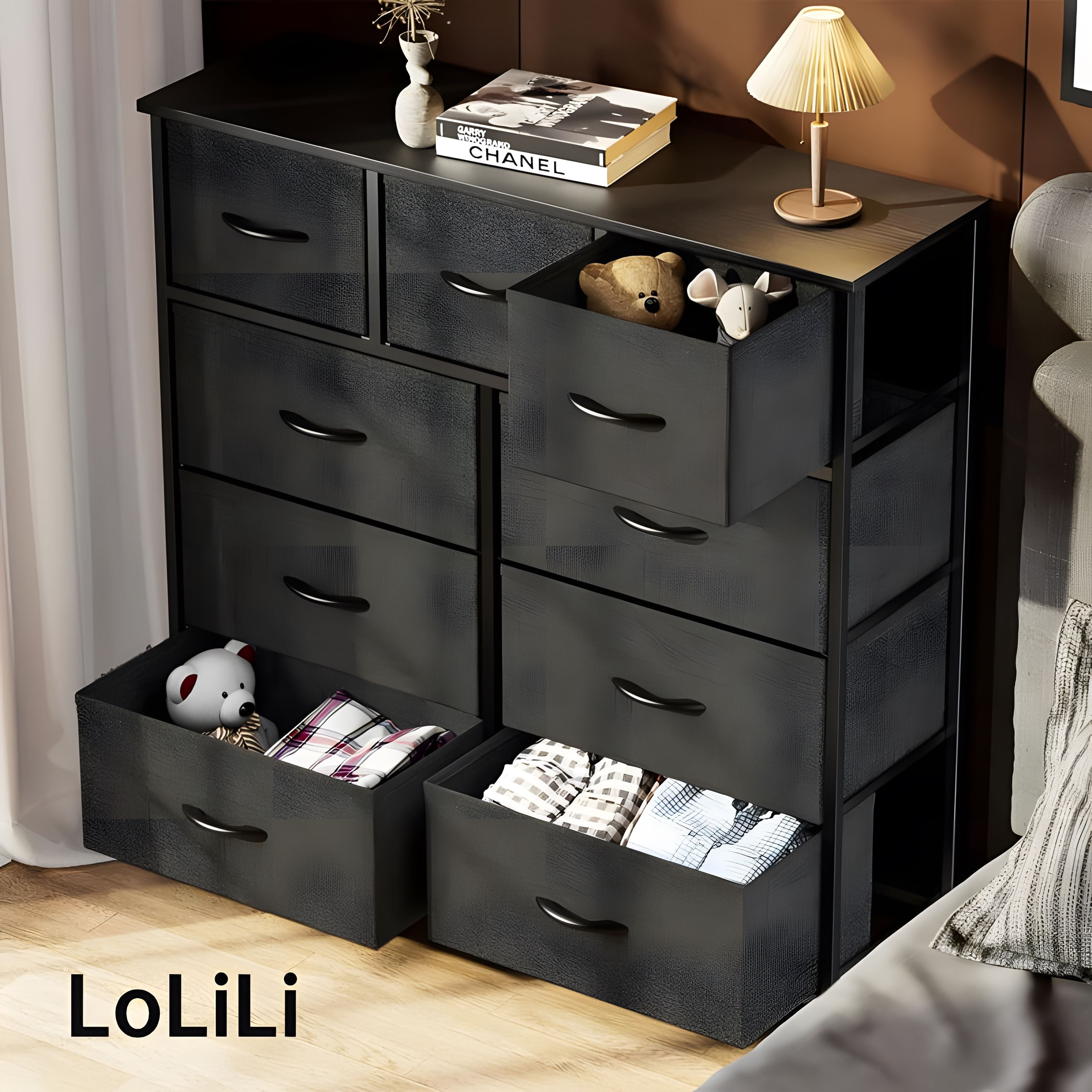 LoLiLi Dresser, Dresser for Bedroom, Storage Drawers, Tall Dresser ...