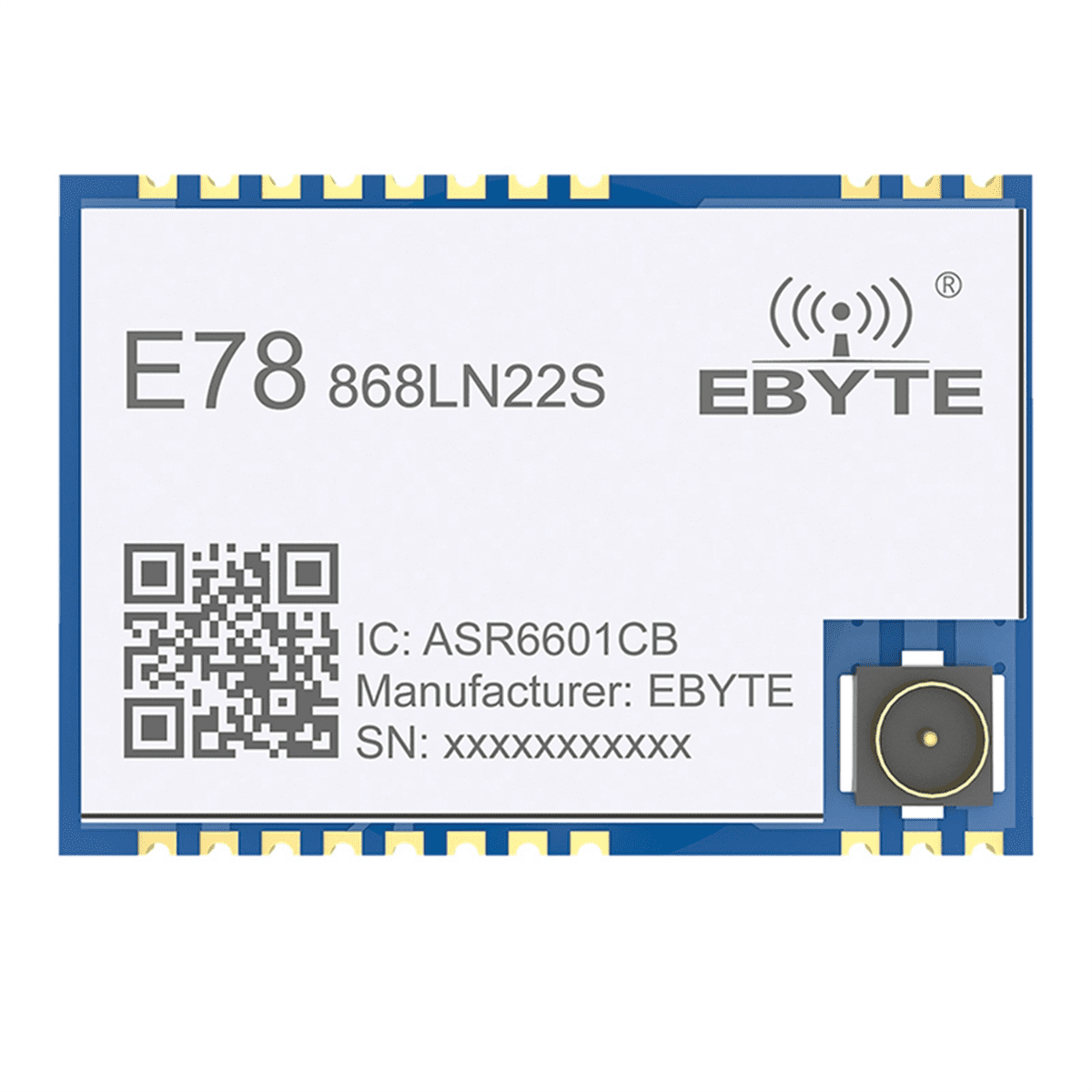 LoRaWAN SoC E78-868LN22S 868MHz LoRa Module ASR6505/6601TXCO 22dBm ...