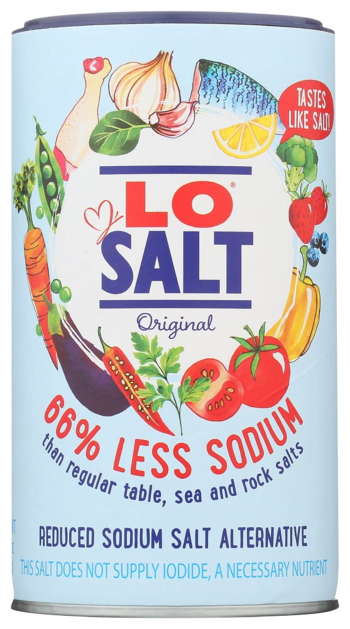 LoSalt Original Reduced Sodium Salt Alternative, 12.3 oz - Walmart.com