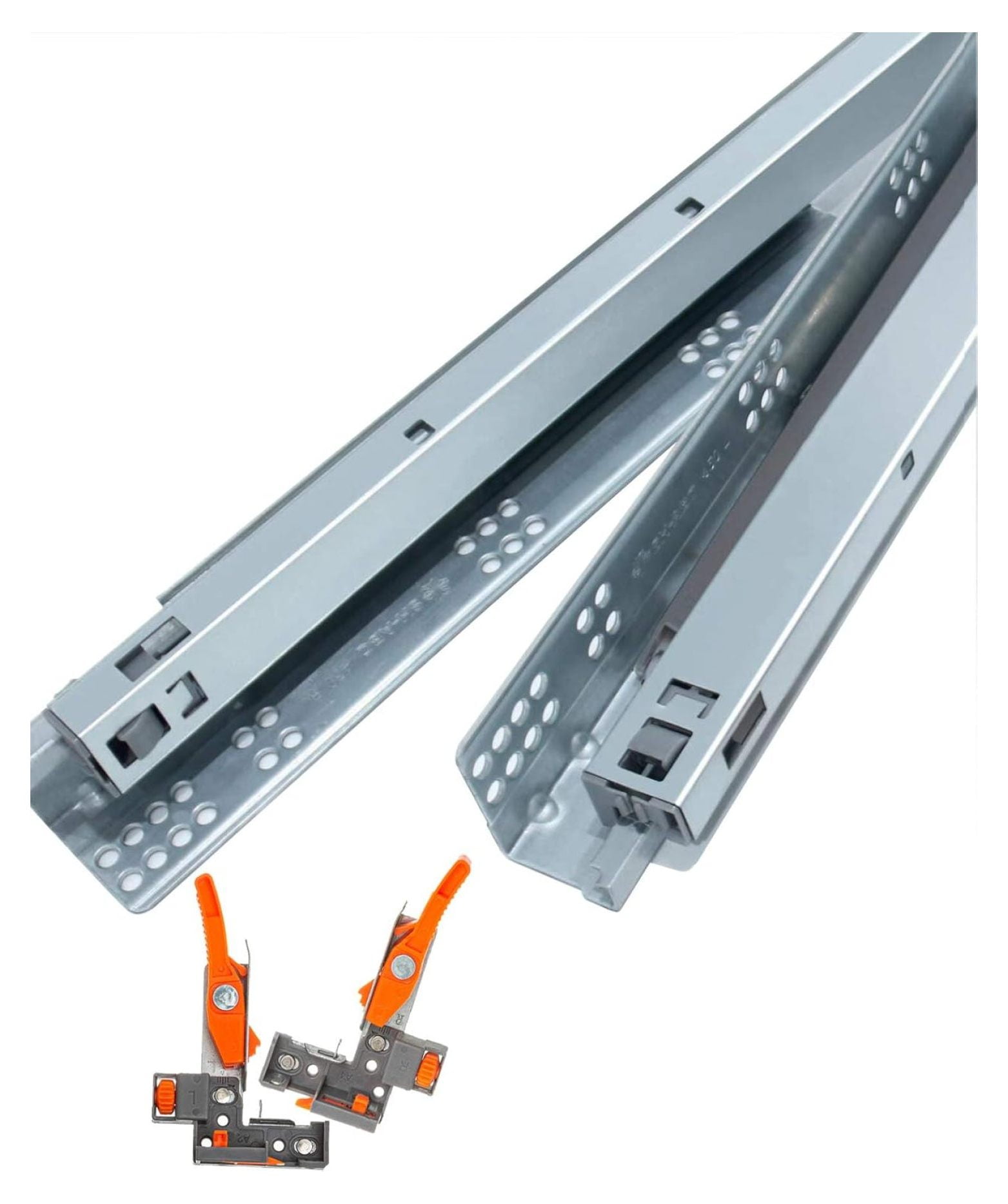 LoWyiL 15” Undermount Drawer Slides (4 Pair) Full Extension, Soft Close ...