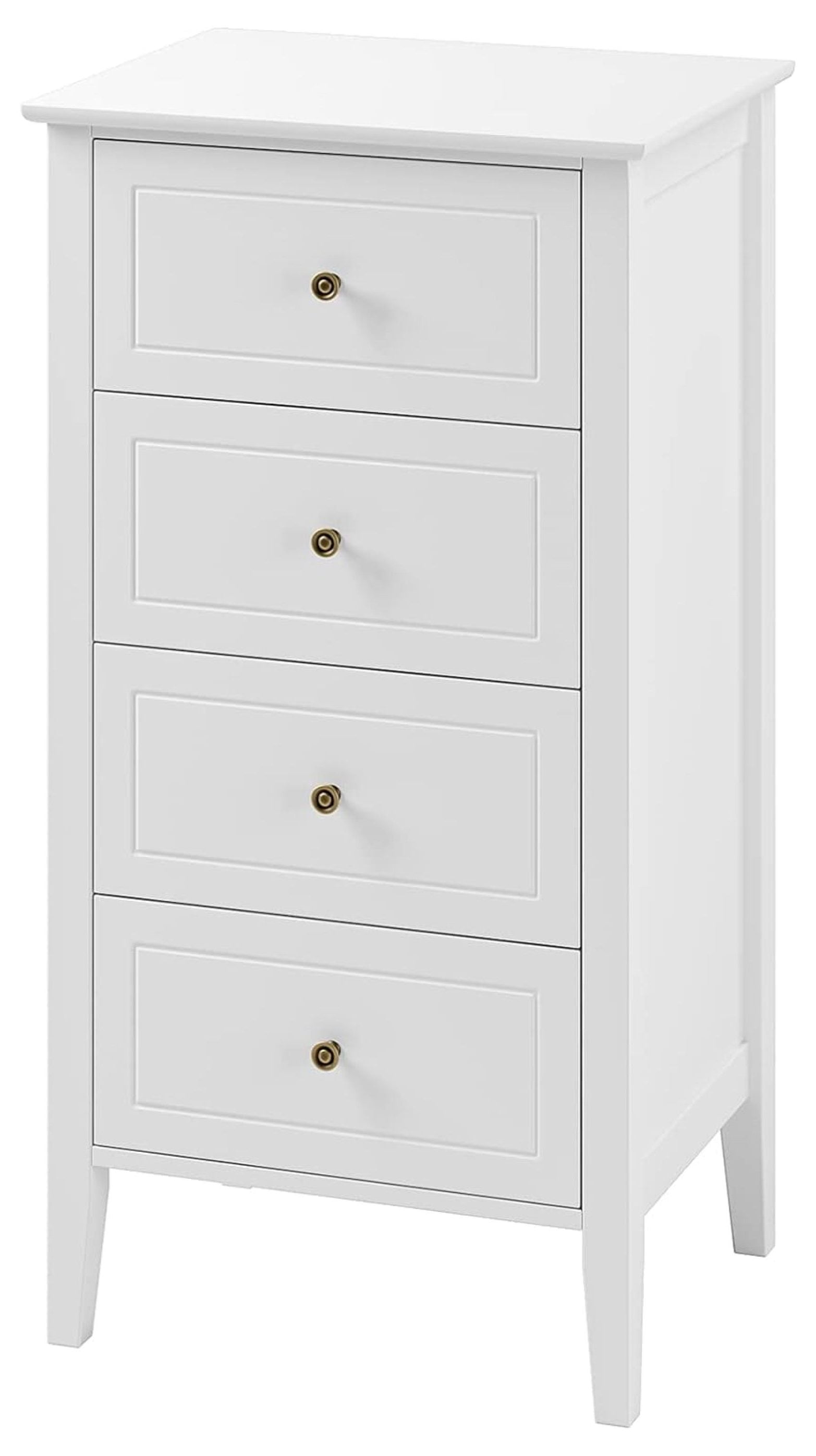 LoWyiL 4 Drawer Dresser, White Dresser Antique Chest of Drawers with ...