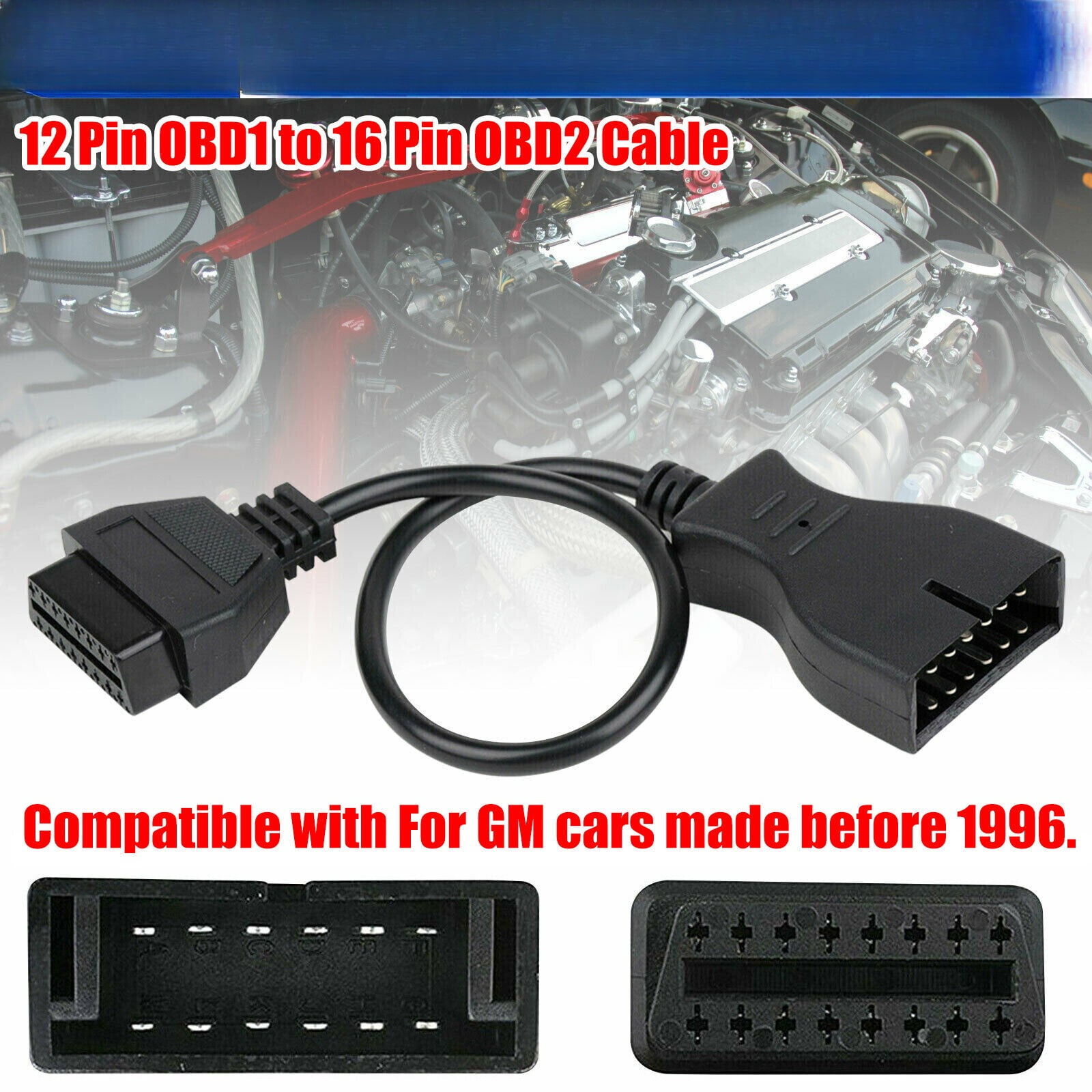 LoYaa 12 Pin OBD1 to 16 Pin OBD2 Cable Convertor Adapter For GM Diagnostic Scanner - Walmart.com