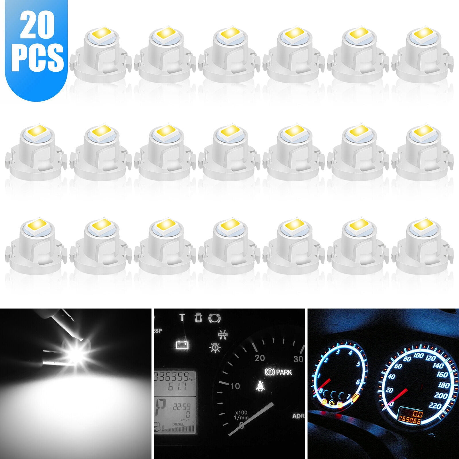 LoYaa 20 X White T4 T4.2 Neo Wedge Dash A/C Climate Control HVAC Switch ...