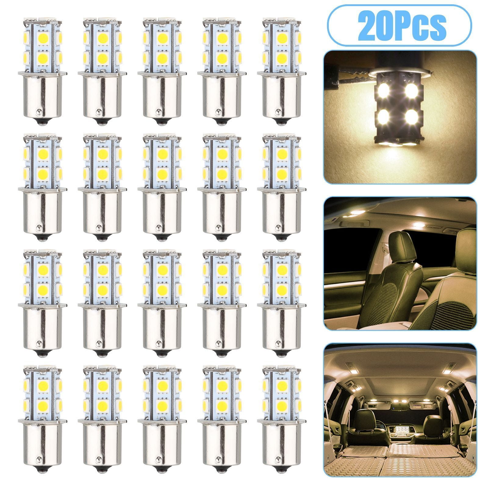 LoYaa 20 x Warm White 1156 1141 13-SMD RV Camper Trailer LED Interior ...